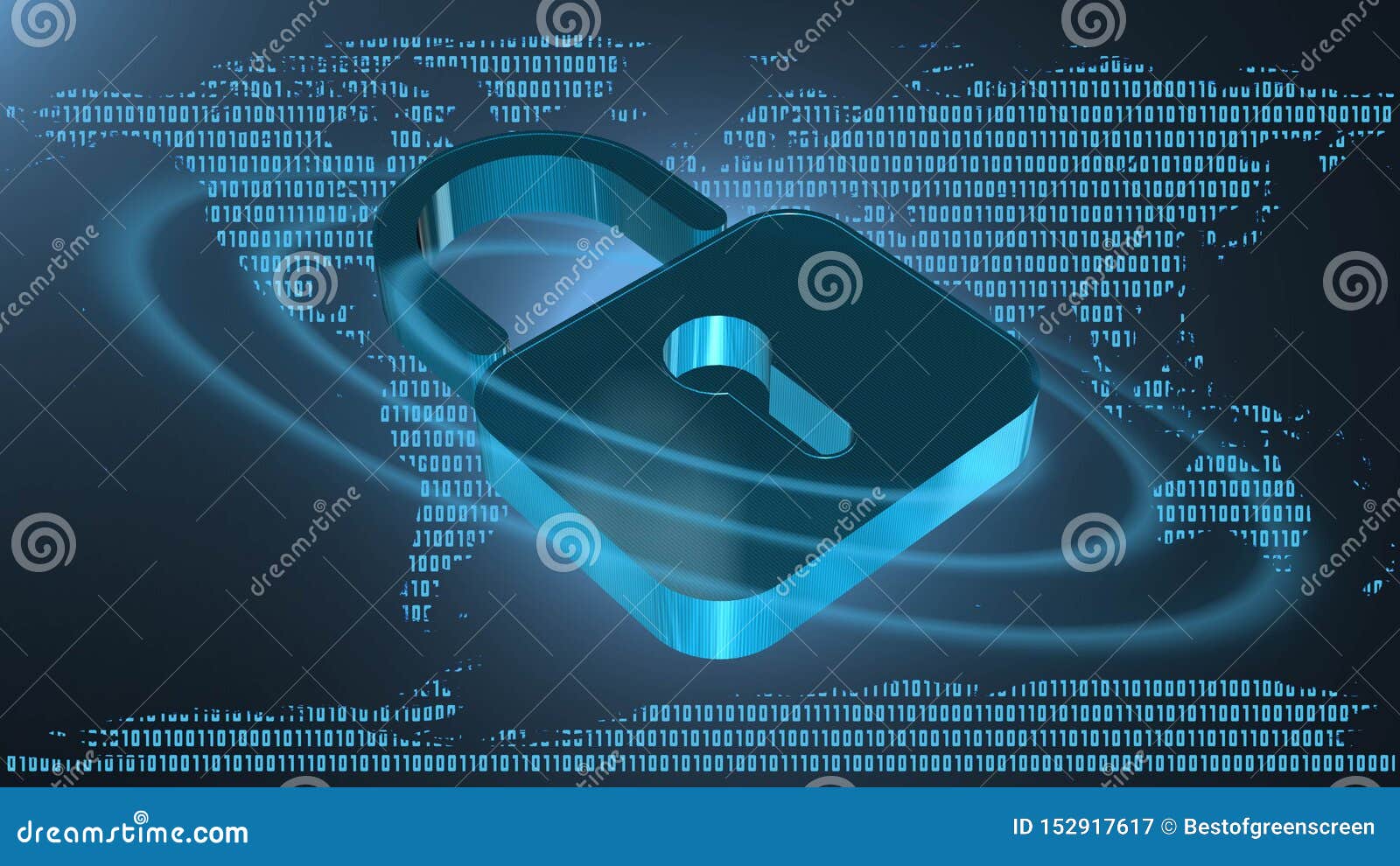 Information Protection and Cyber Security - Closed Padlock on Digital ...