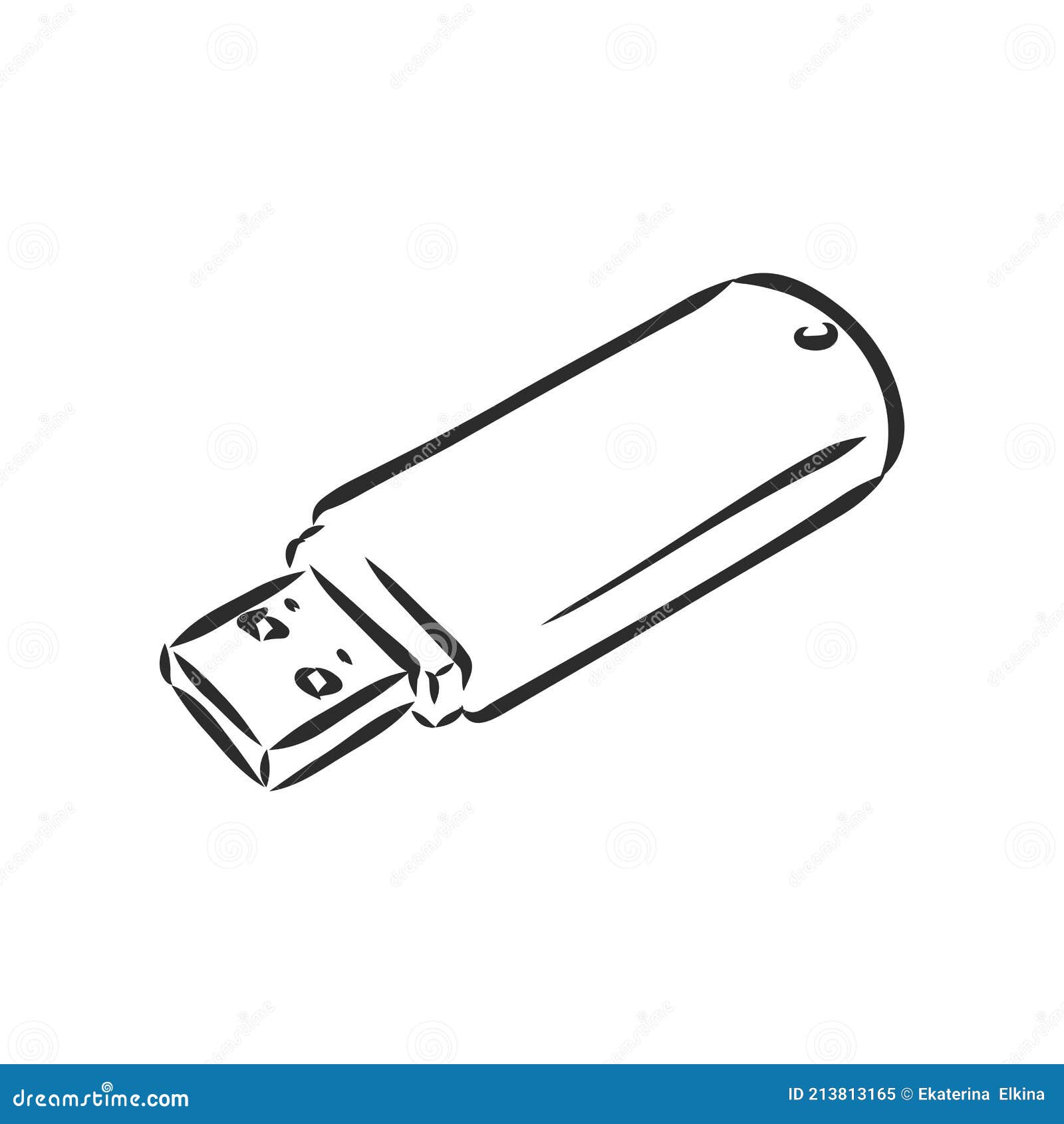 Information Resident, Flash Card Usb 2. Vector Graphics in Doodle Style ...