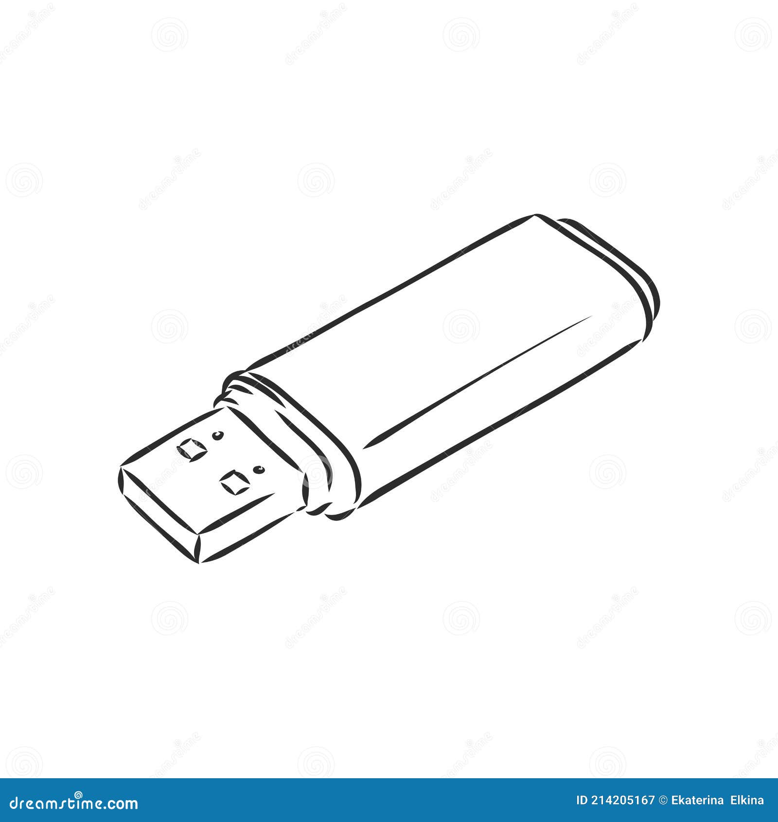 Information Resident, Flash Card Usb 2. Vector Graphics in Doodle Style ...
