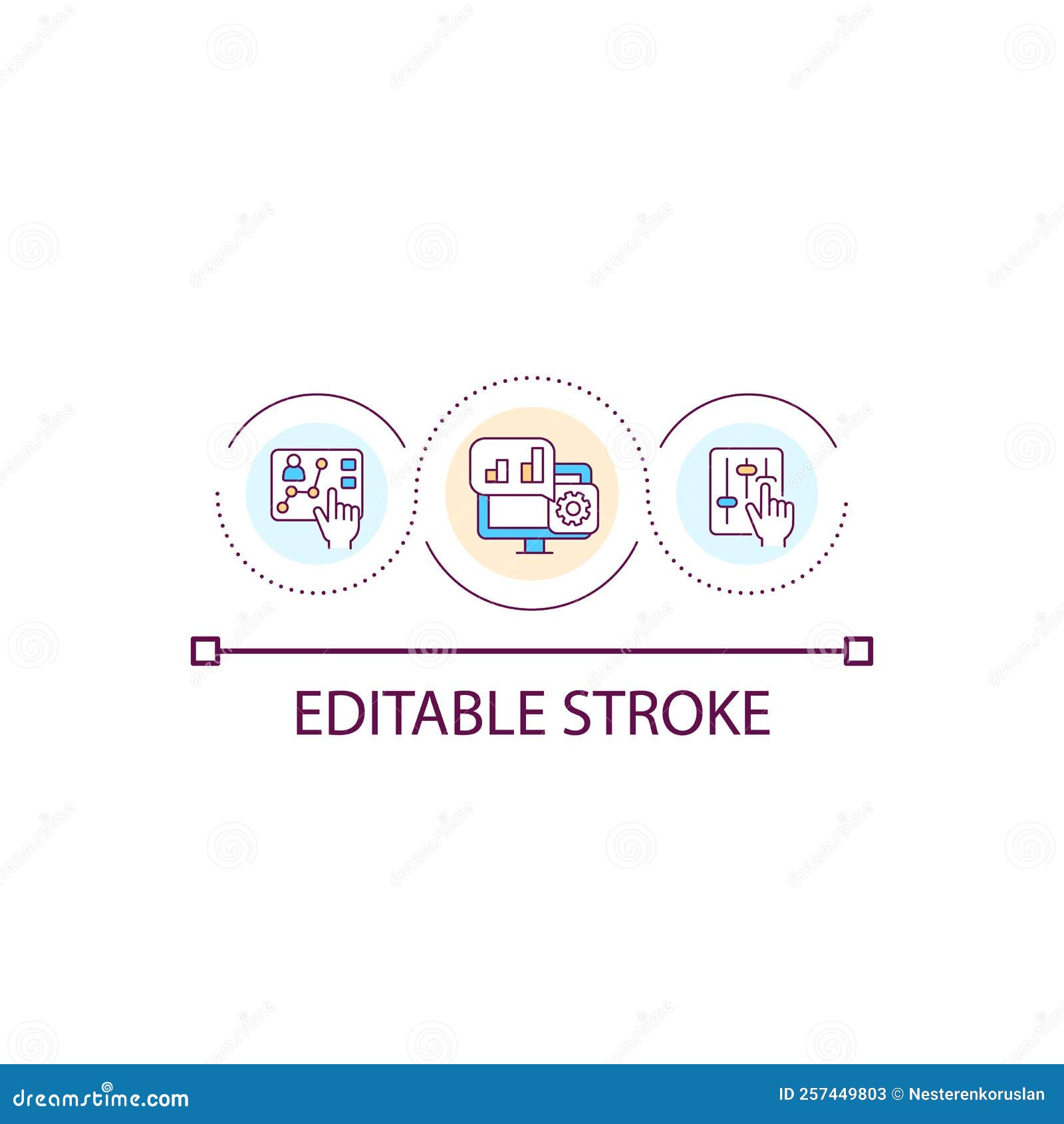 Information Review and Analysis Loop Concept Icon Stock Vector ...