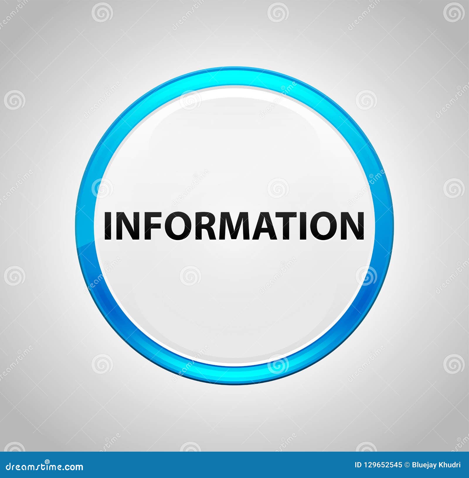 Information Round Blue Push Button Stock Illustration - Illustration of ...
