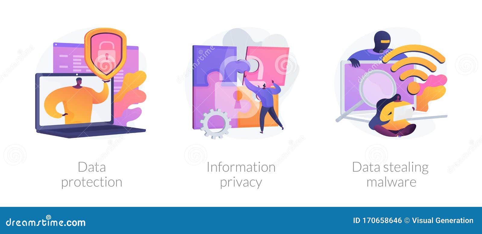 Information Safety Vector Concept Metaphors Stock Vector - Illustration ...