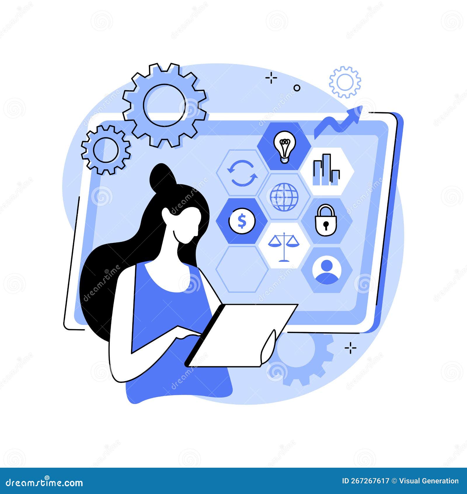 Information Science Abstract Concept Vector Illustration. Stock Vector ...