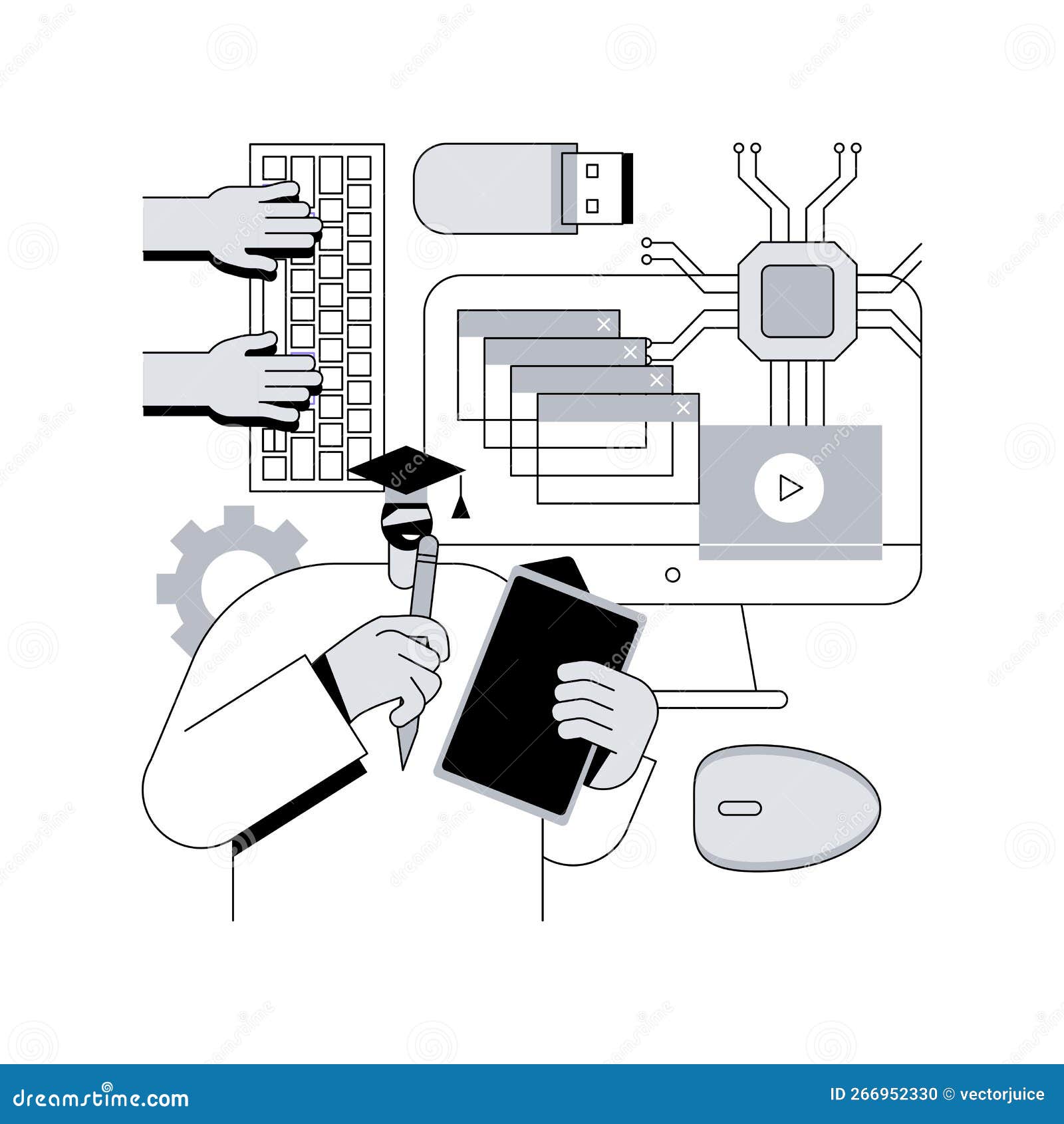 Information Science Abstract Concept Vector Illustration Stock Vector ...