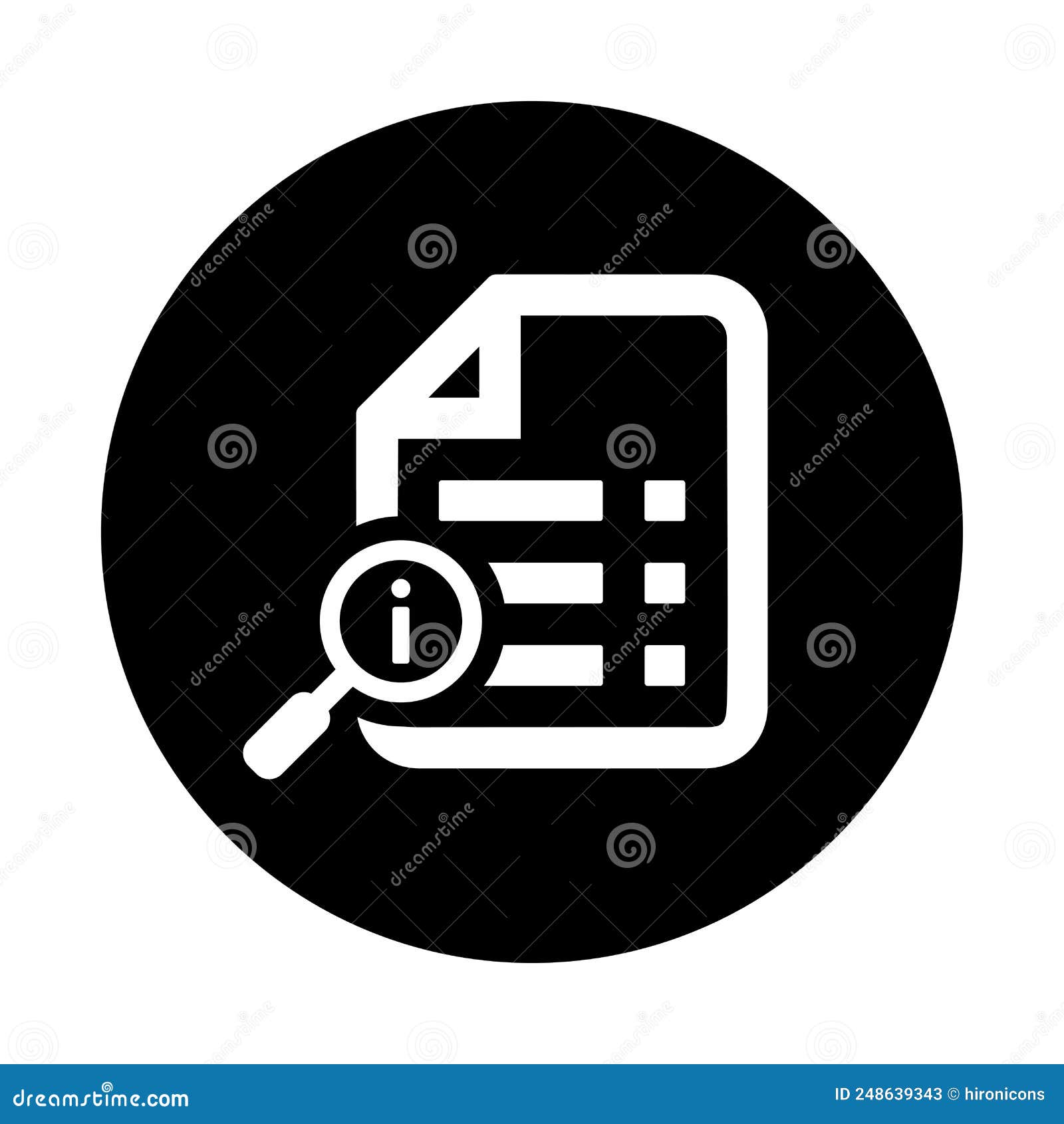 Information, Search Icon. Black Vector Graphics Stock Illustration ...