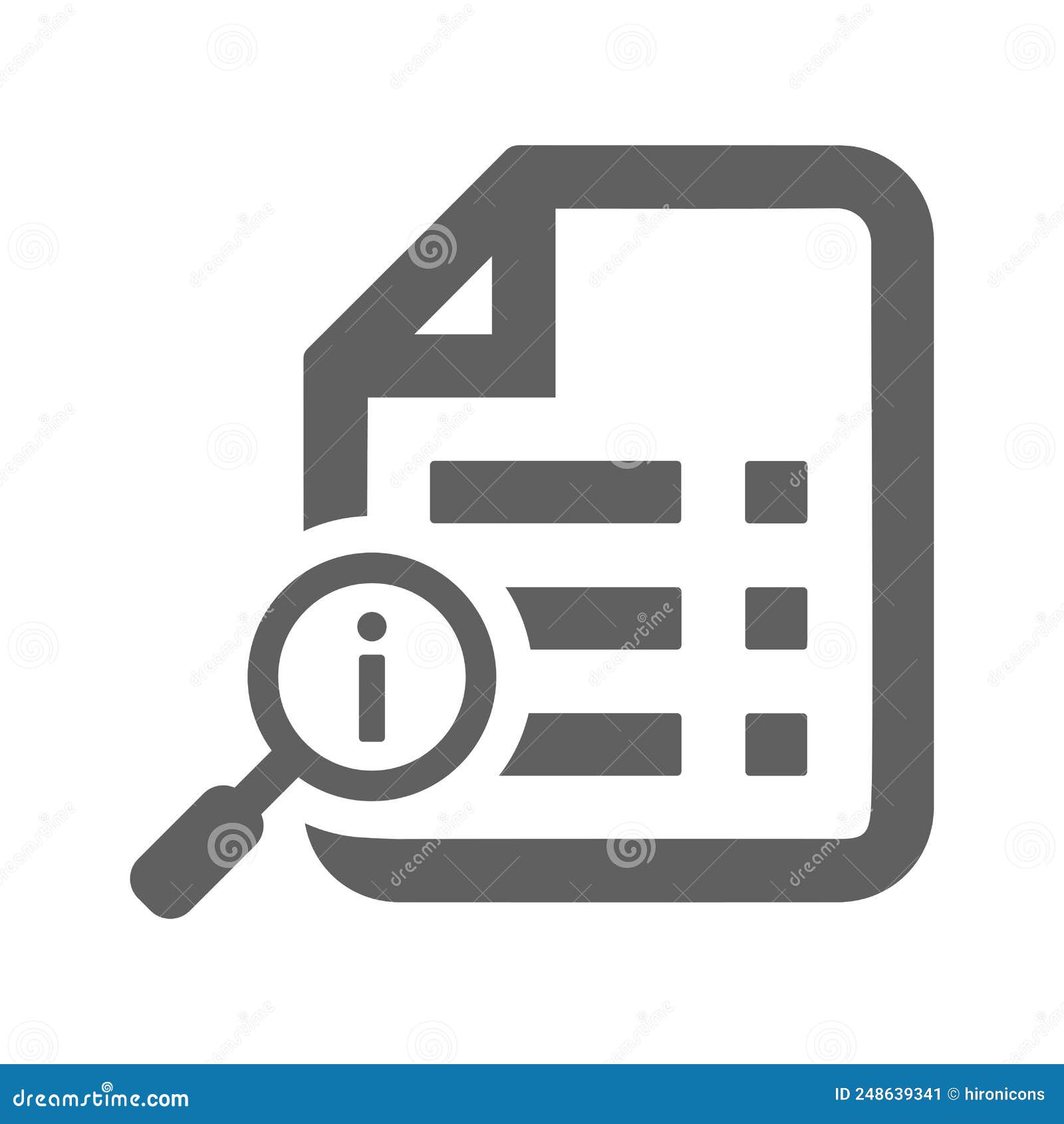 Information, Search Icon. Gray Vector Graphics Stock Illustration ...