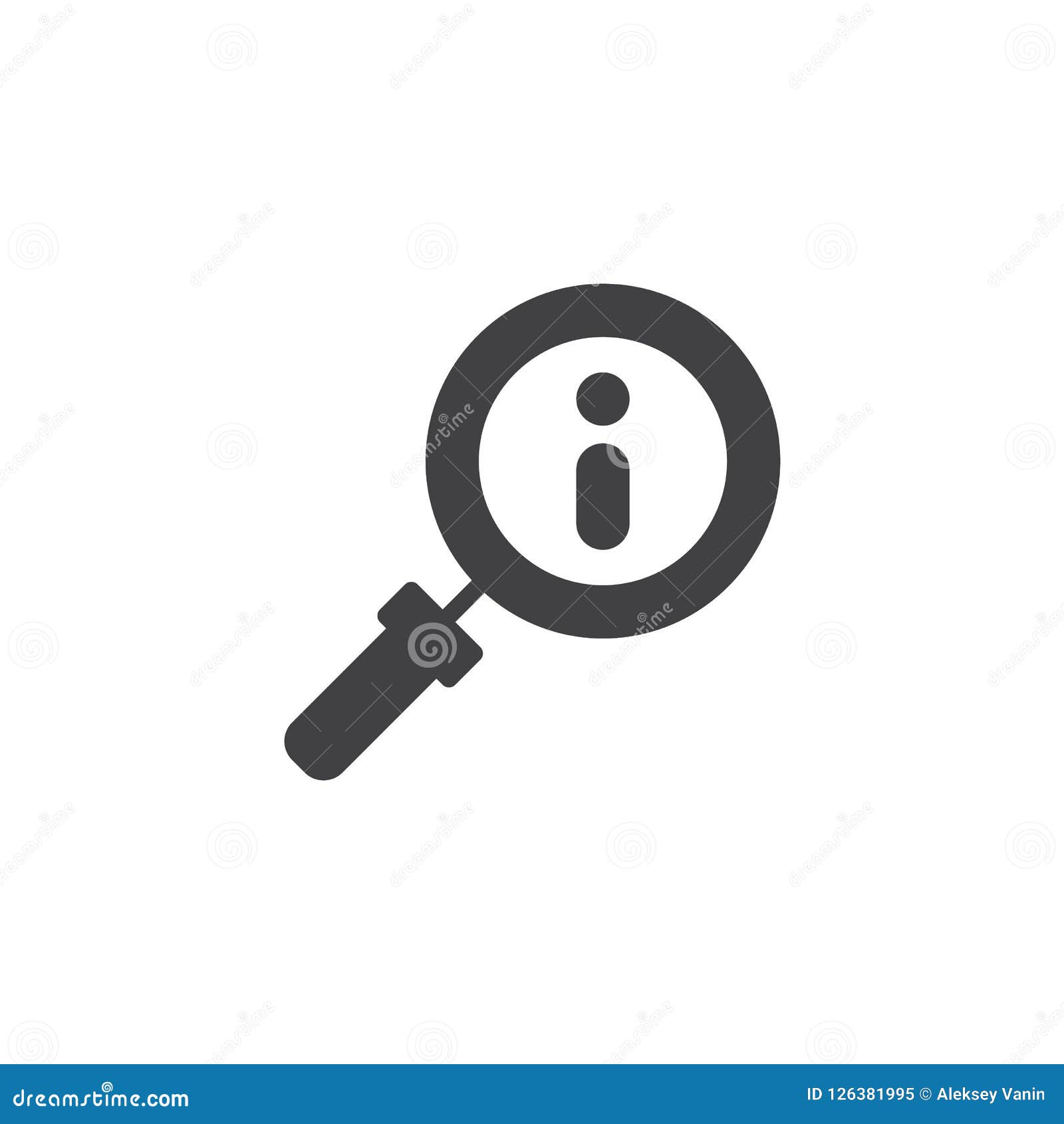 Information Search Vector Icon Stock Vector - Illustration of loupe ...