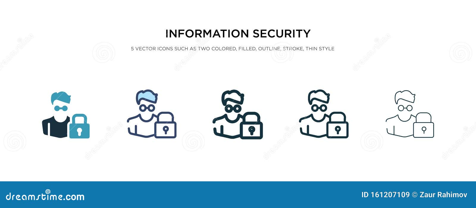 Information Security Analyst Icon in Different Style Vector ...