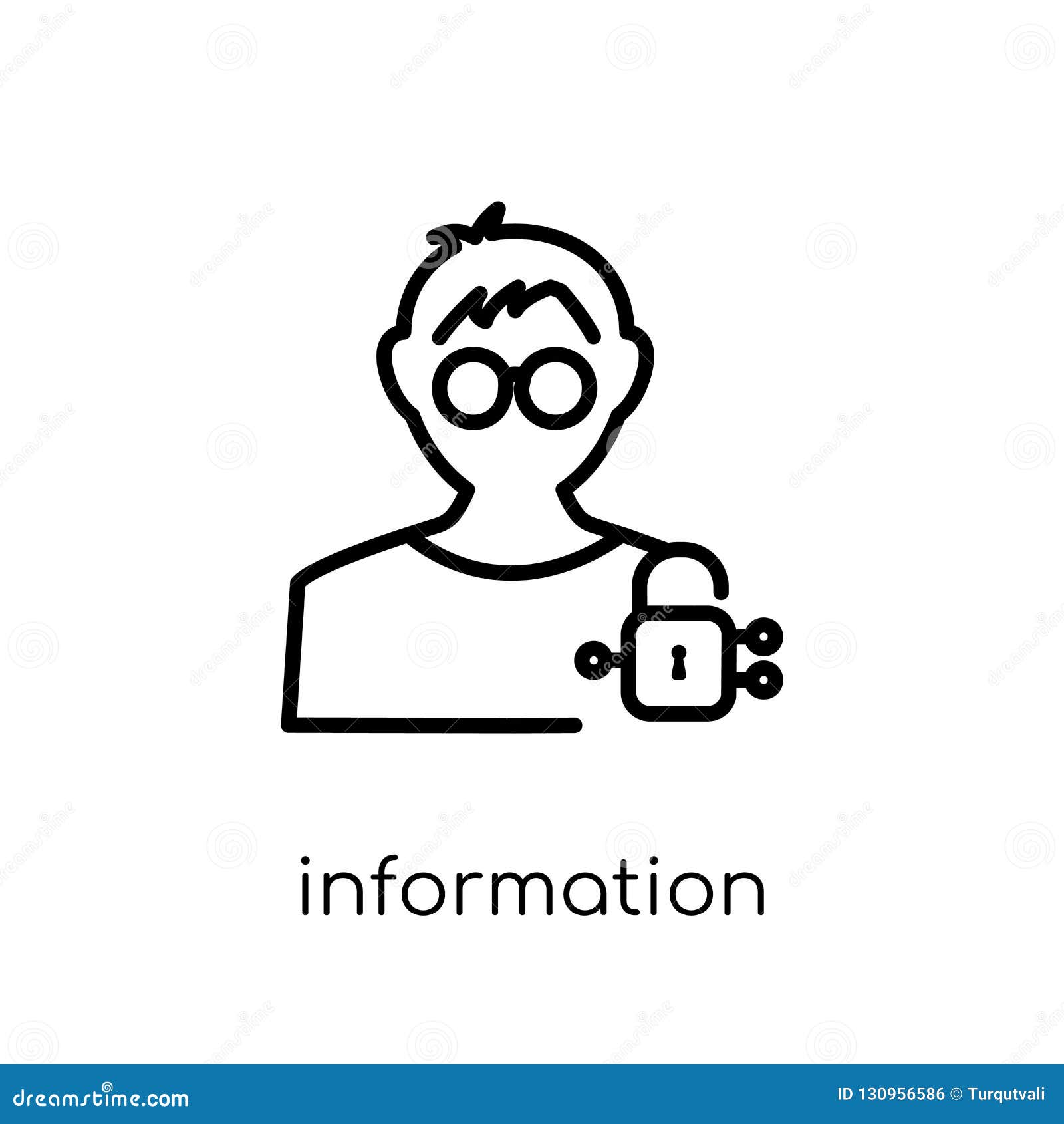 Information Security Analyst Icon. Trendy Modern Flat Linear Vector ...