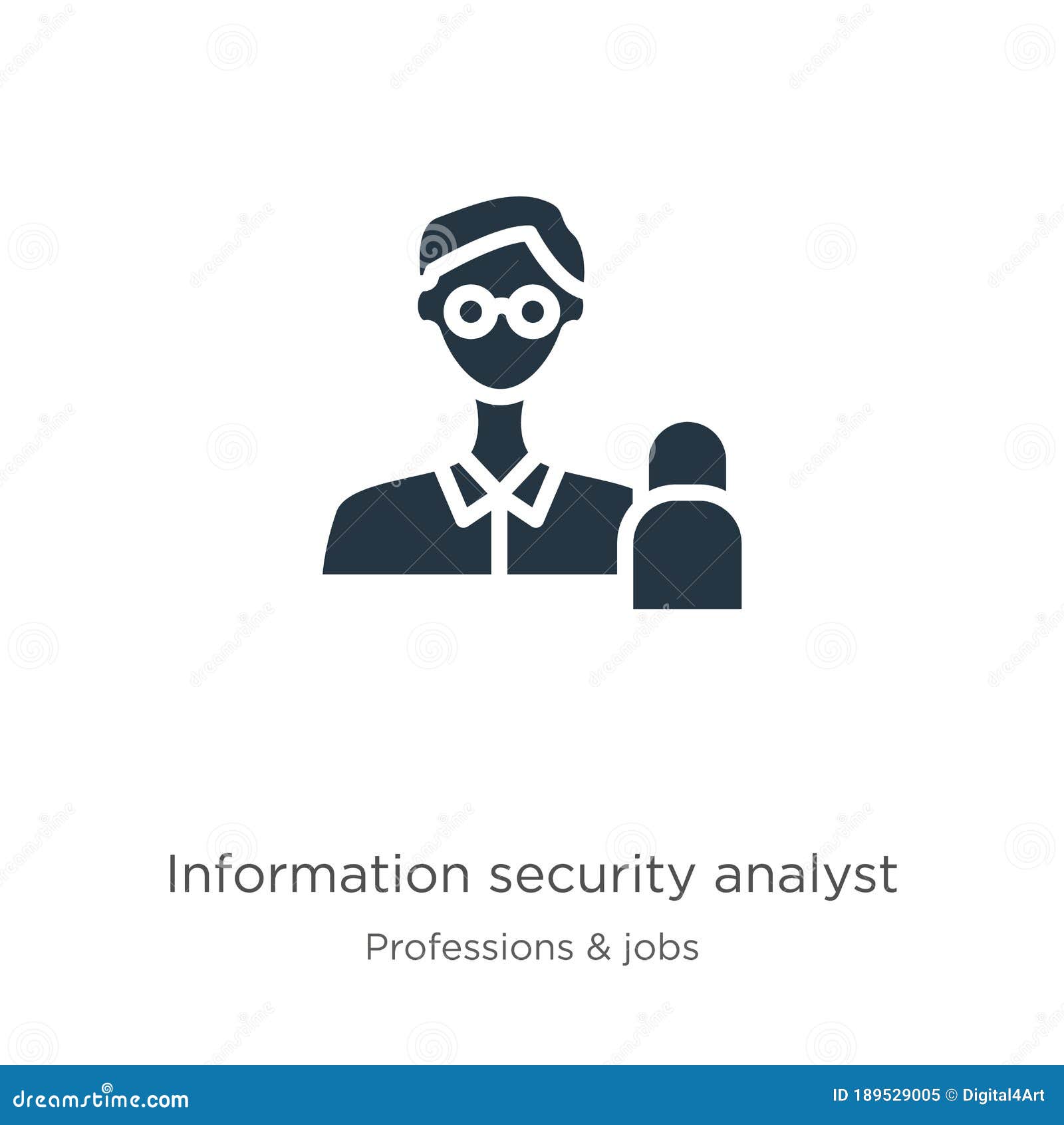 Information Security Analyst Icon Vector. Trendy Flat Information ...
