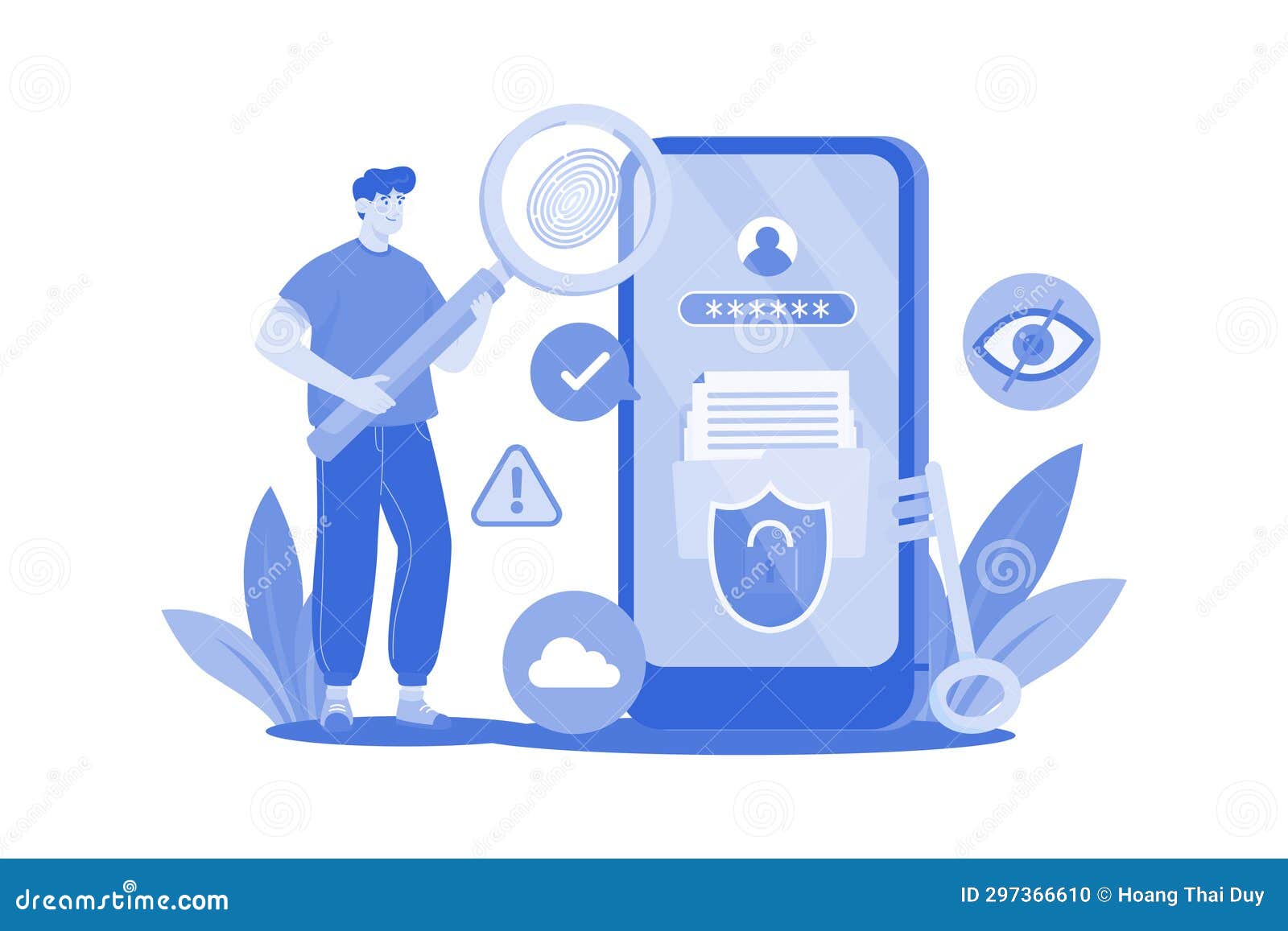 Information Security Analyst Illustration Concept on a White Background ...
