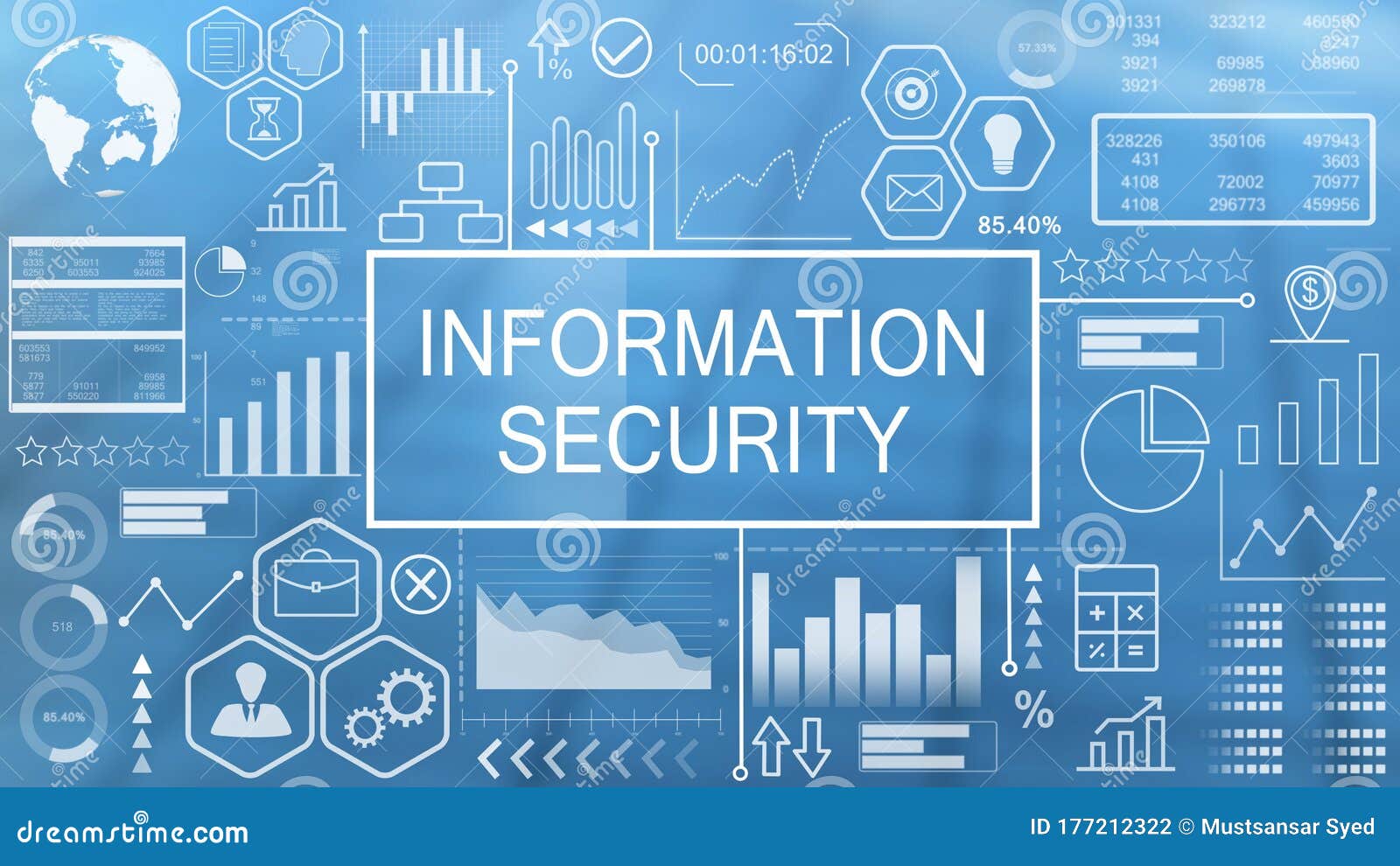 Information Security, Animated Typography Stock Illustration ...