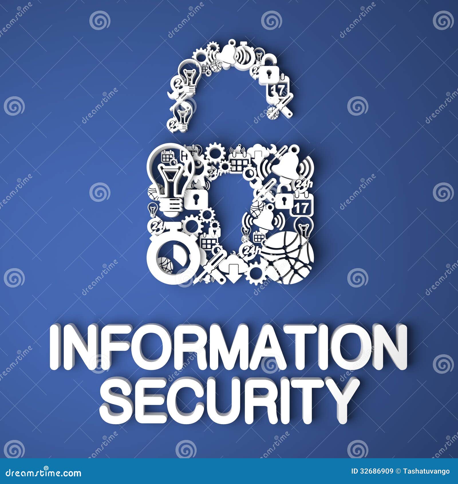 Information Security Concept. Stock Illustration - Illustration of data ...