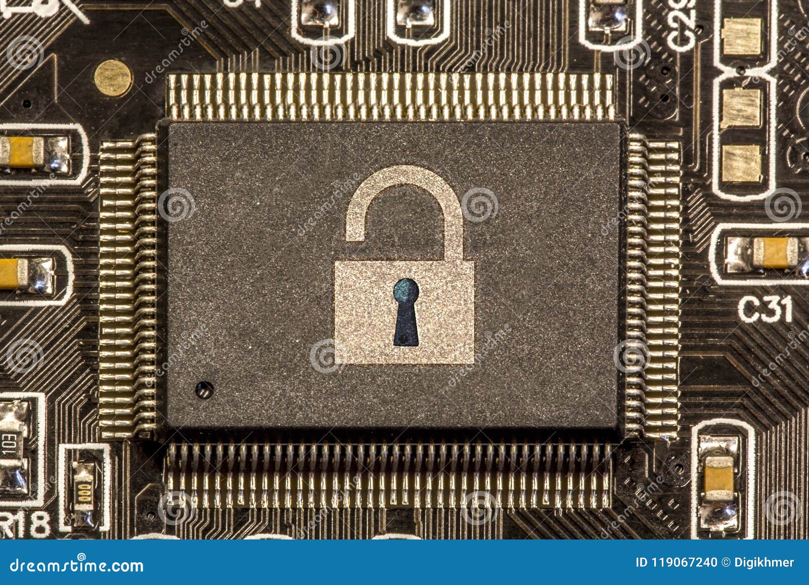 Information Security Concept Stock Photo - Image of doss, hardware ...