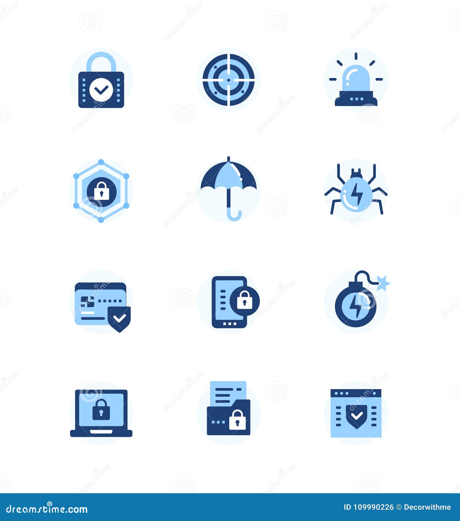 Information Security, Data Protection - Set of Flat Design Style Icons ...