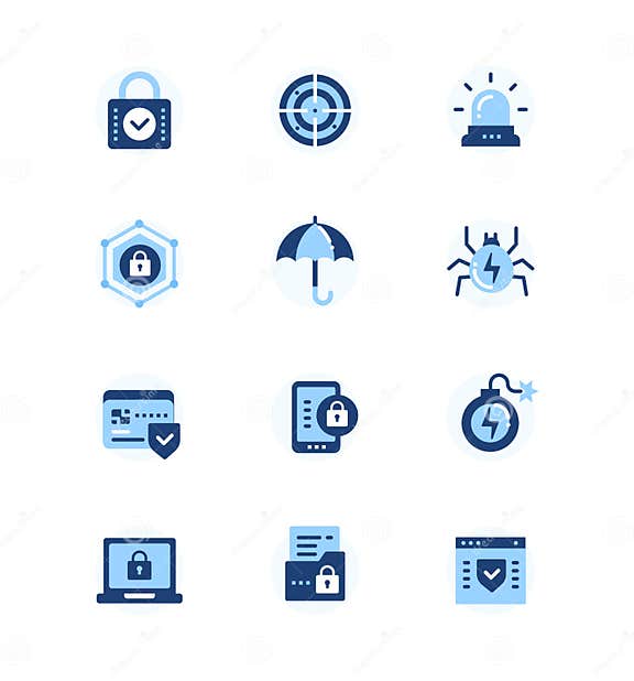 Information Security, Data Protection - Set of Flat Design Style Icons ...