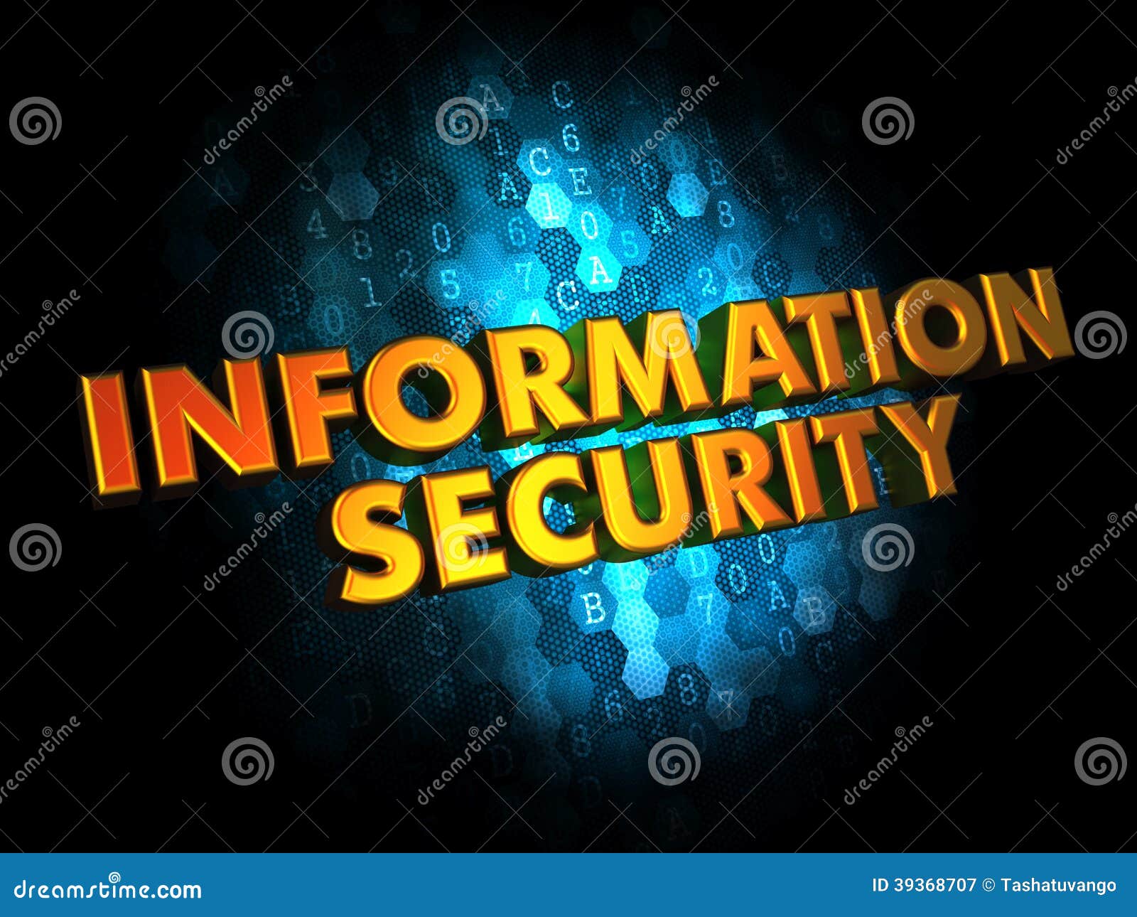 Information Security on Digital Background. Stock Image - Image of ...