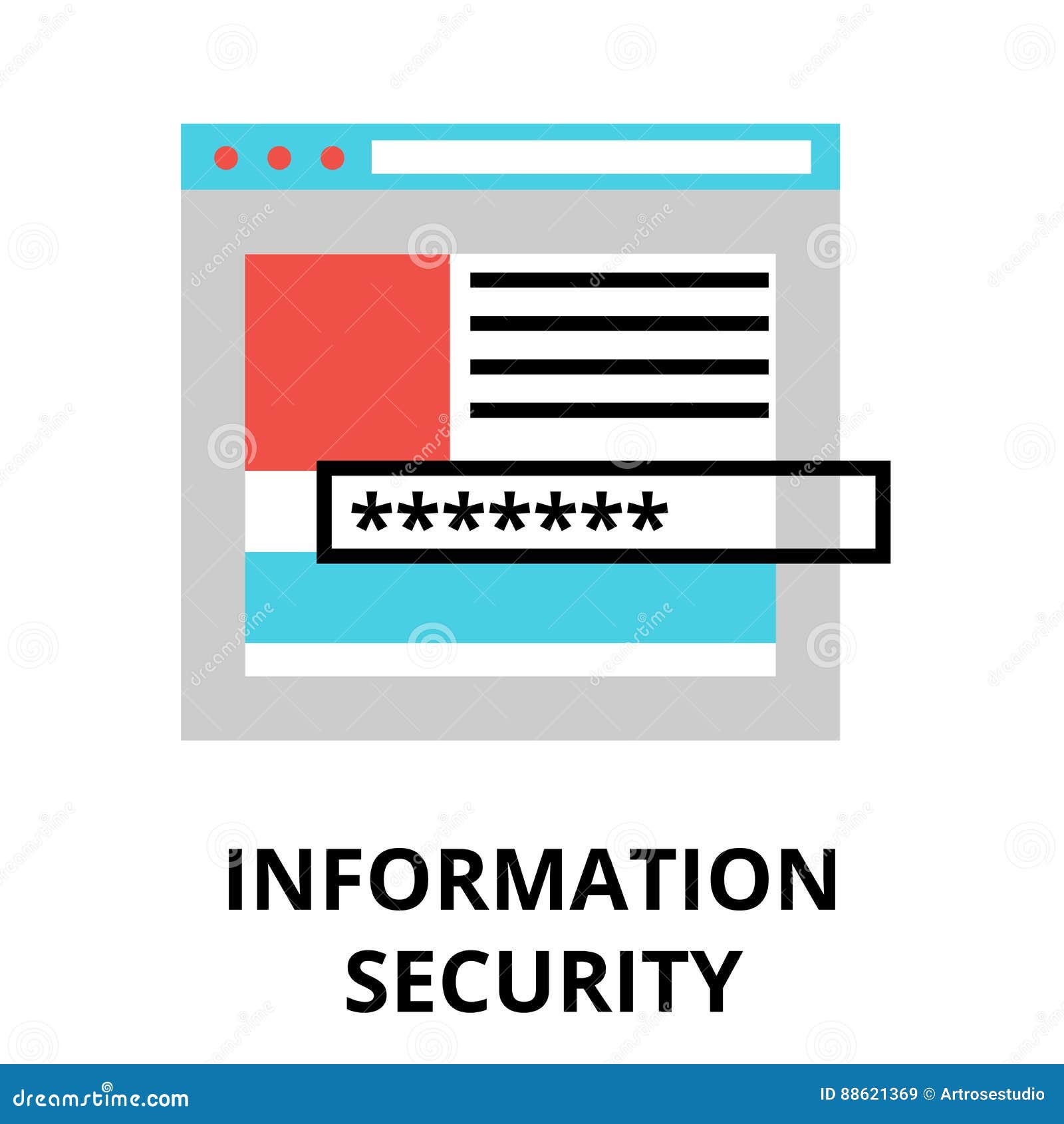 Information Security Icon, for Graphic and Web Design Stock Vector ...