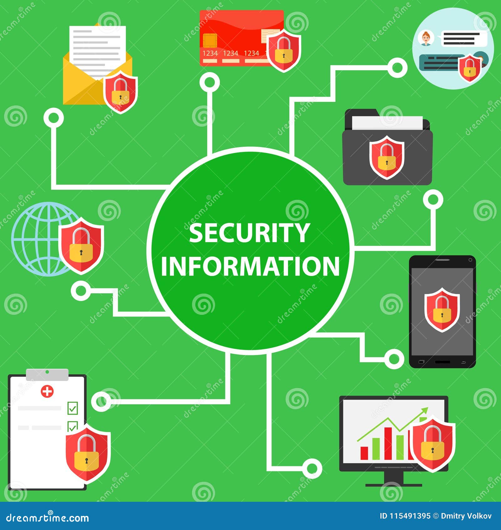 Information Security, Information Security Banner. Stock Illustration ...