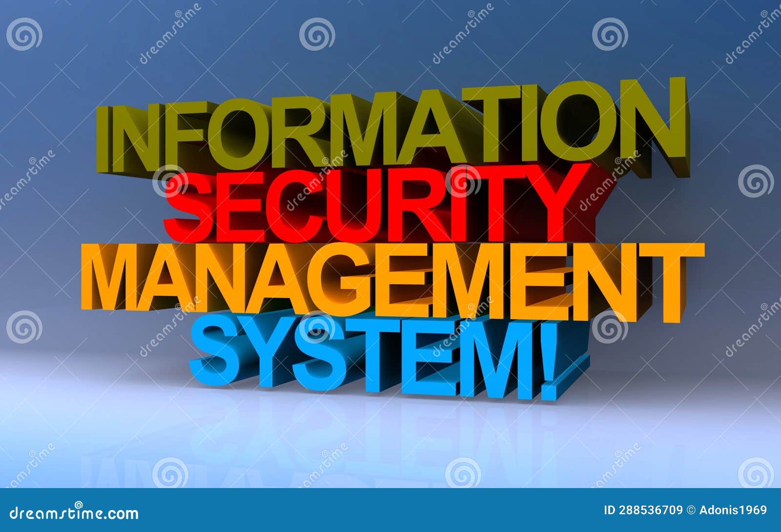 Information Security Management System! on Blue Stock Illustration ...