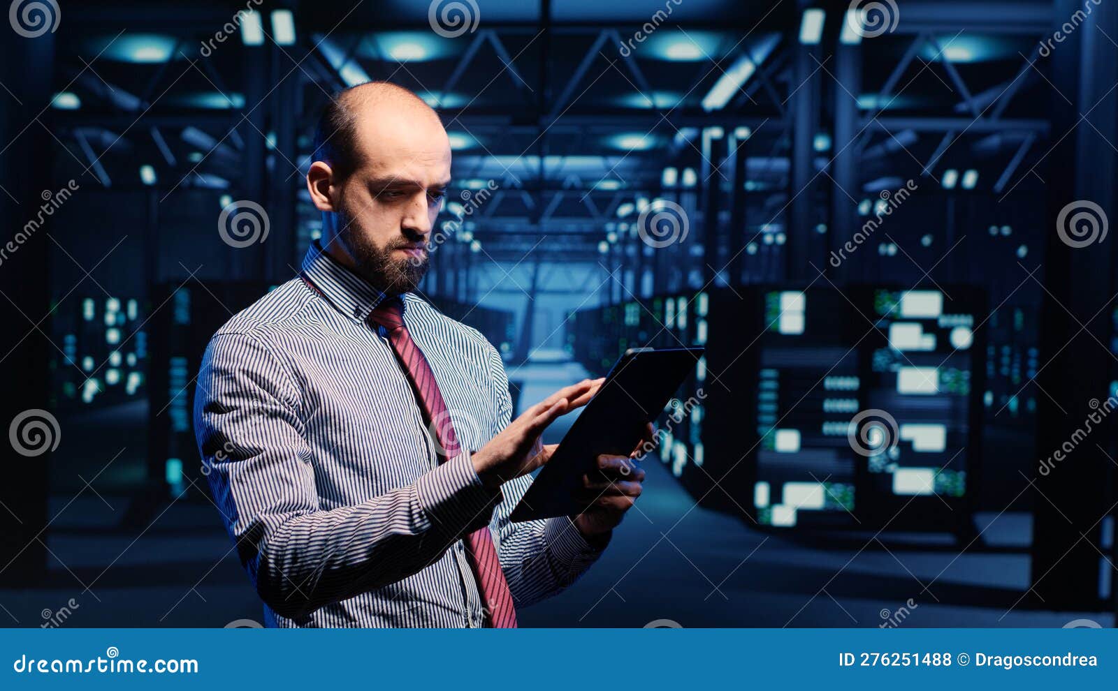 Information Security Officer Working in Data Center Stock Photo - Image ...