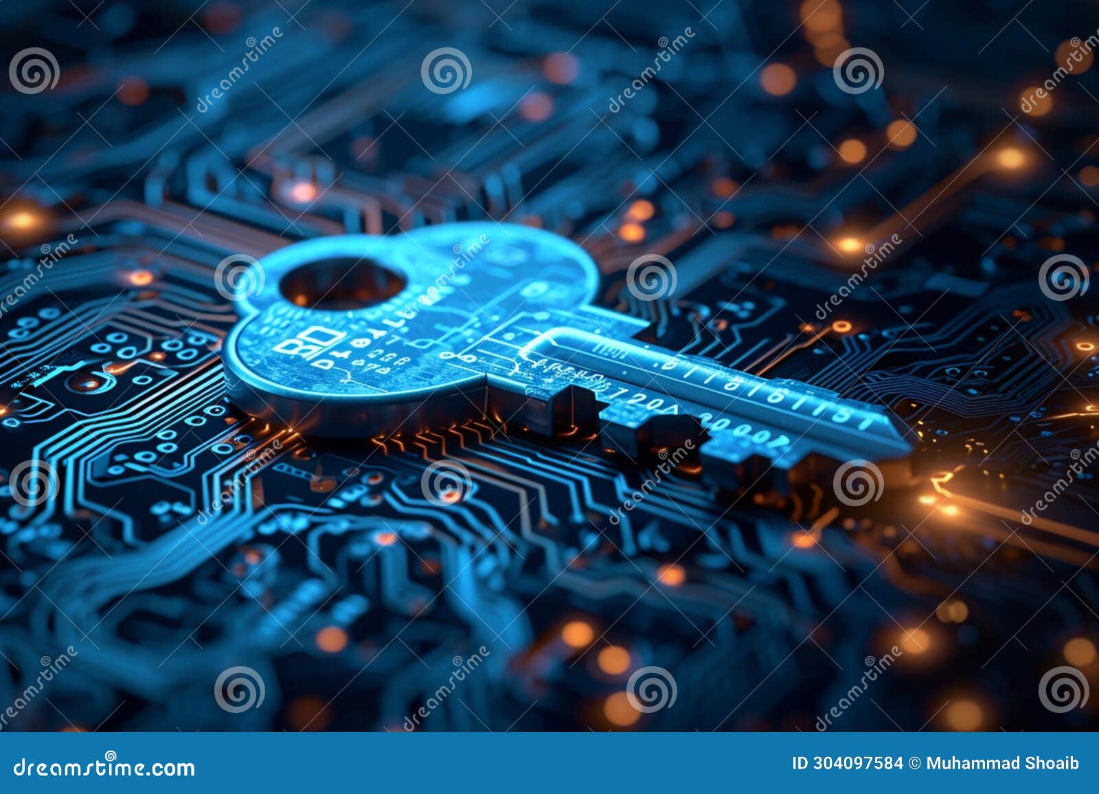 Information Security Private Key Symbolizes Data Protection and ...