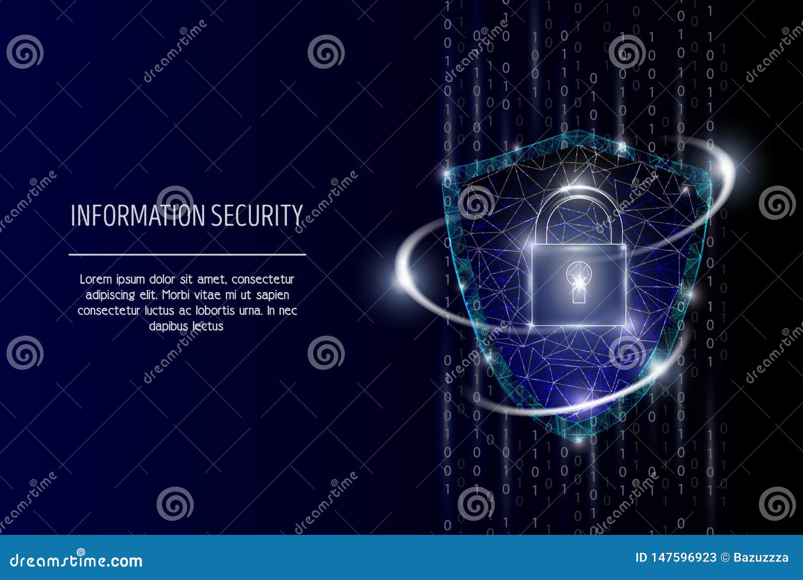 Information Security, Vector Polygonal Art Style Illustration Stock ...