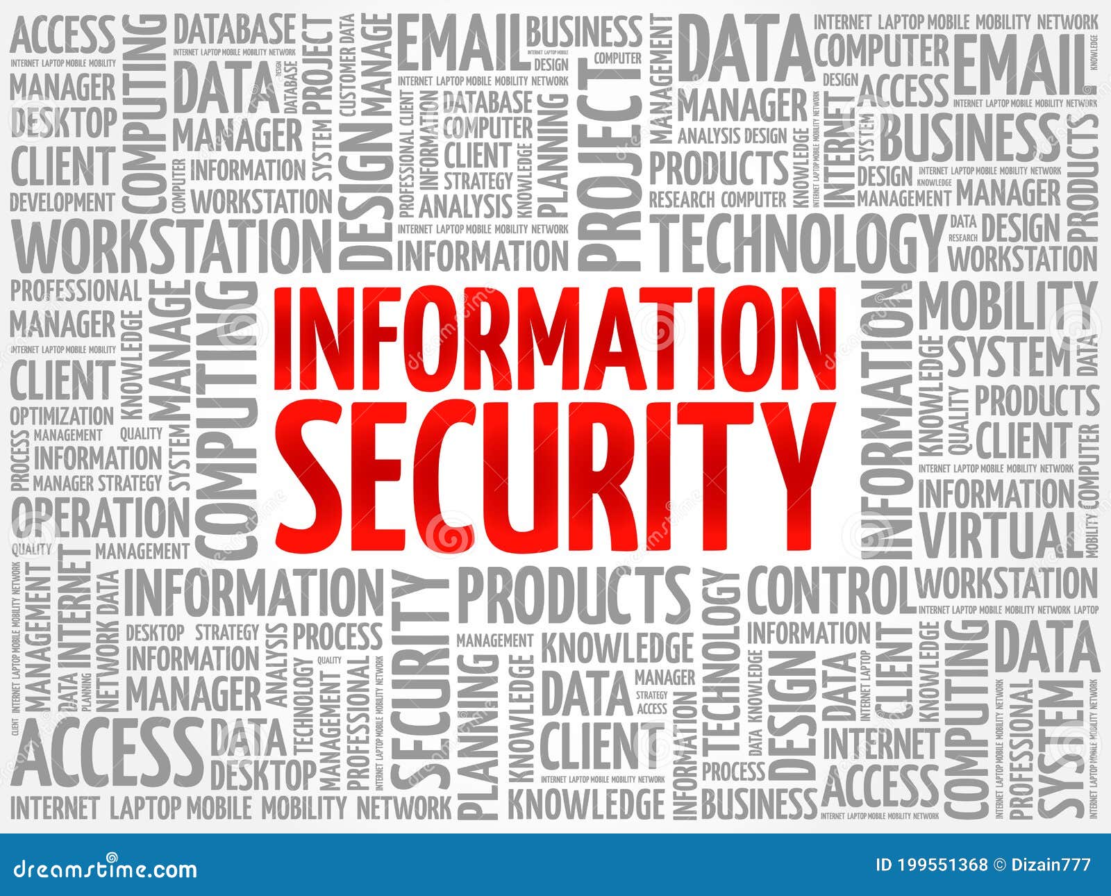 Information Security Word Cloud Stock Illustration - Illustration of ...