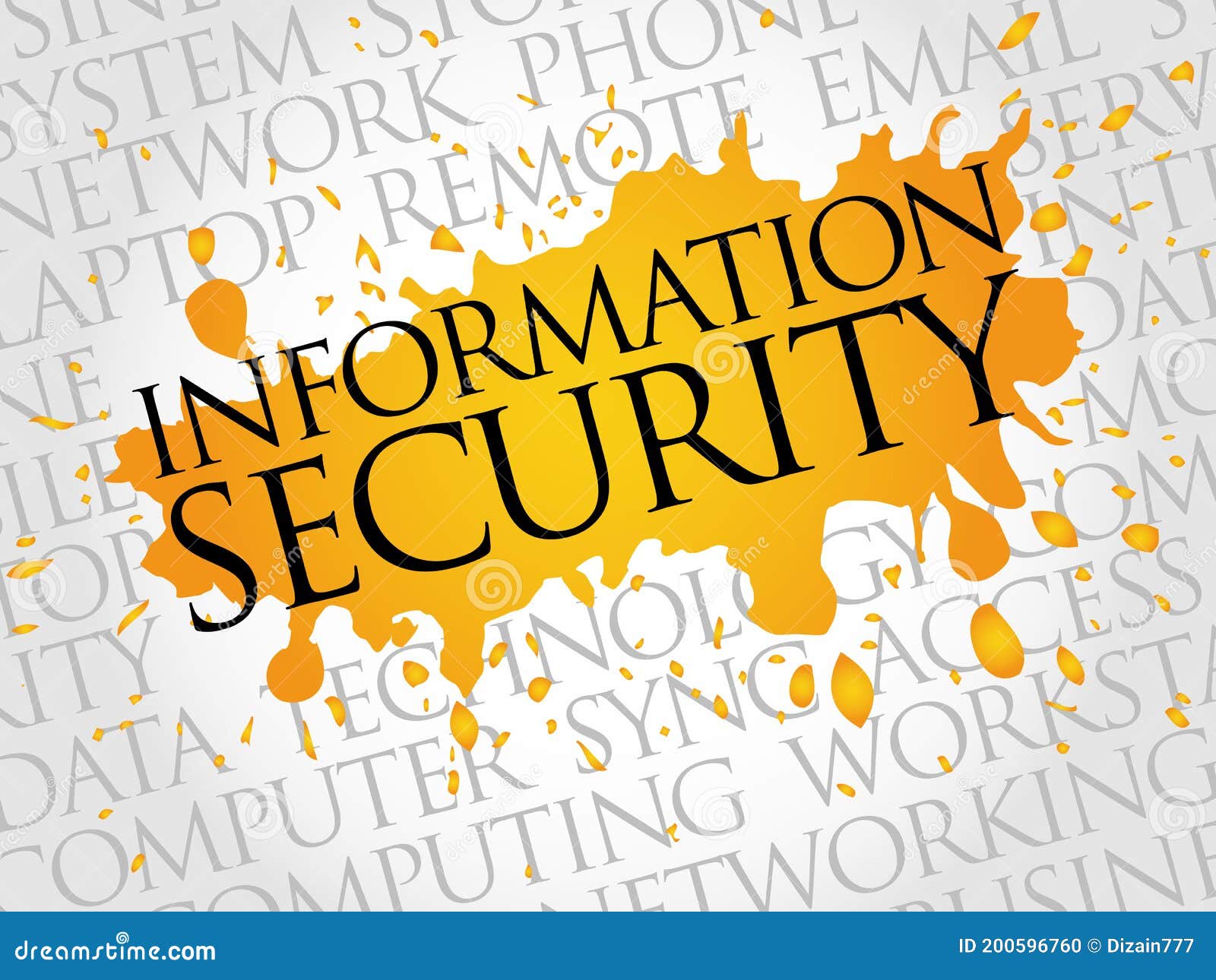 Information Security Word Cloud Stock Illustration - Illustration of ...