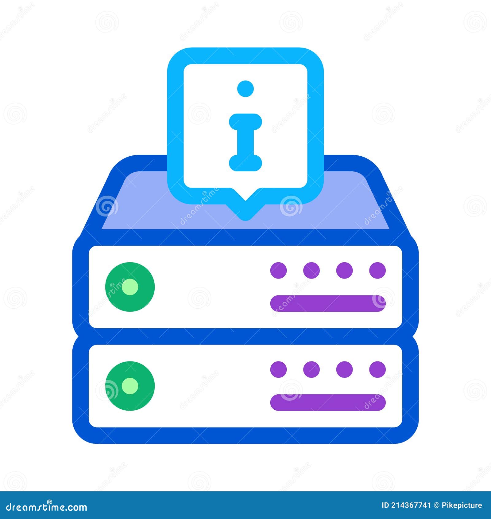 Information on Server for Machine Learning Color Icon Vector ...