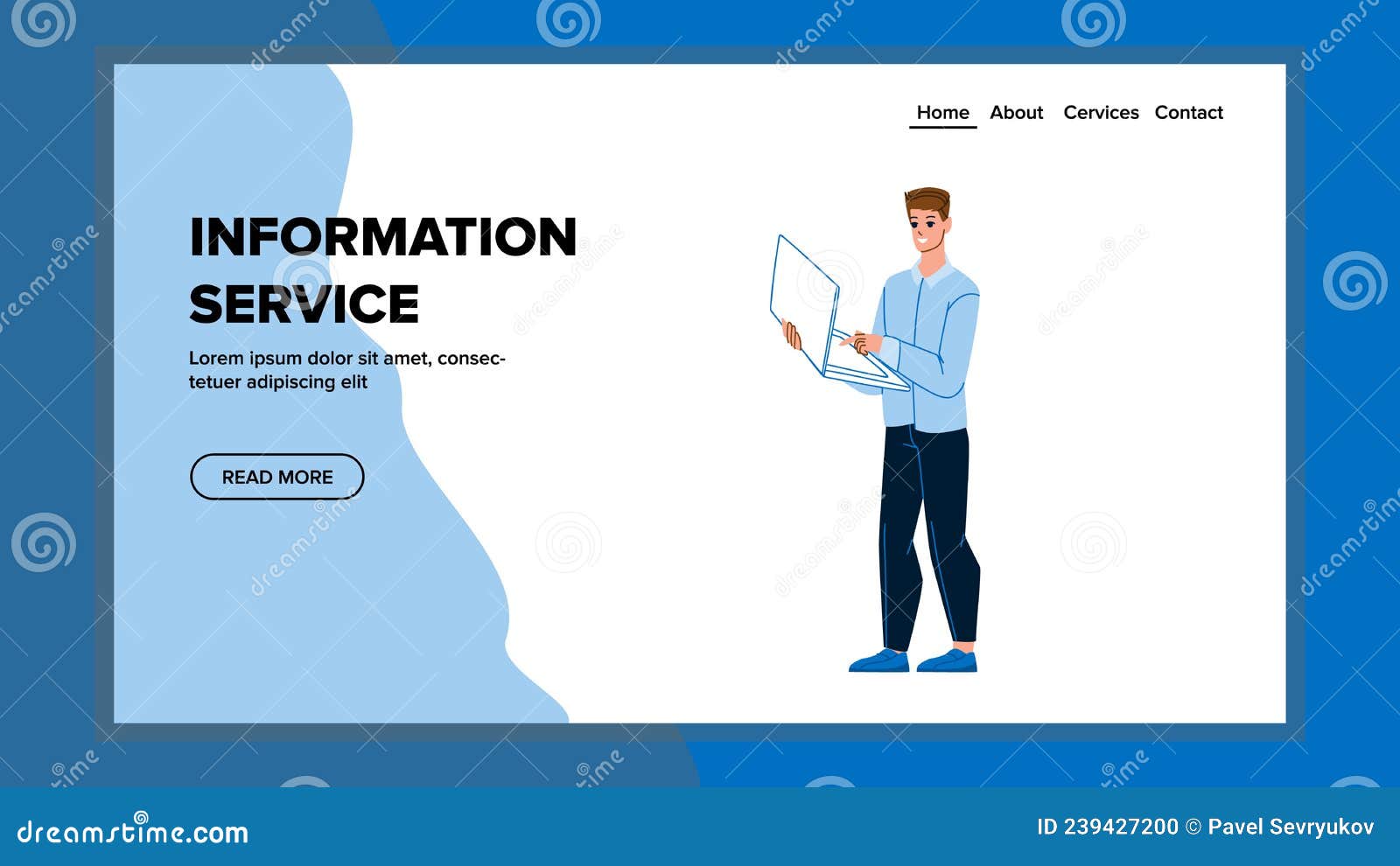 Information service vector stock vector. Illustration of center - 239427200