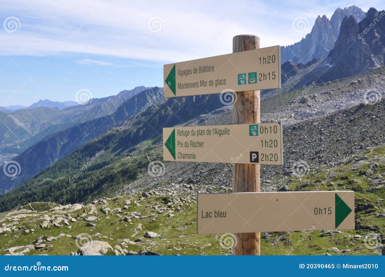 Sign Hiking Trail Chamonix Stock Photos - Free & Royalty-Free Stock ...