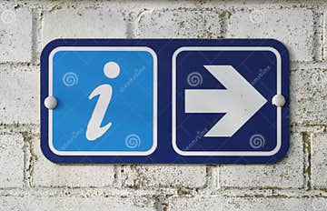 Information Sign stock photo. Image of booth, blue, inform - 50580