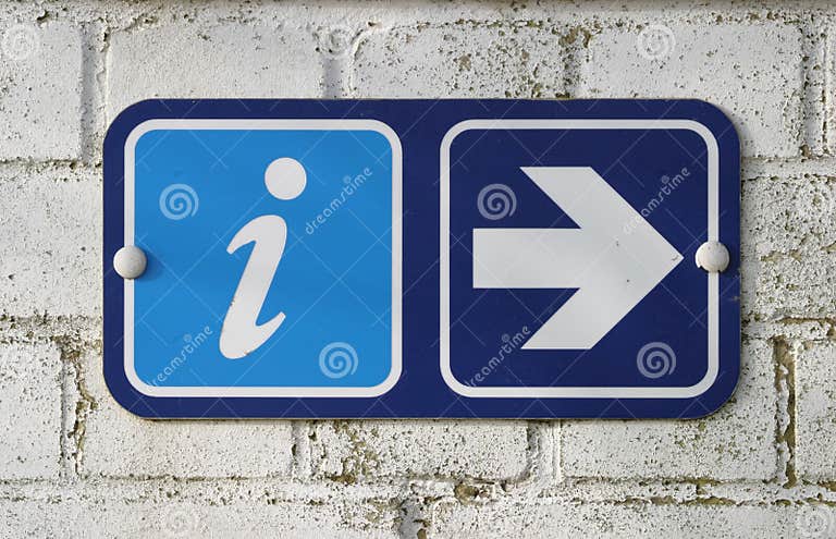 Information Sign stock photo. Image of booth, blue, inform - 50580