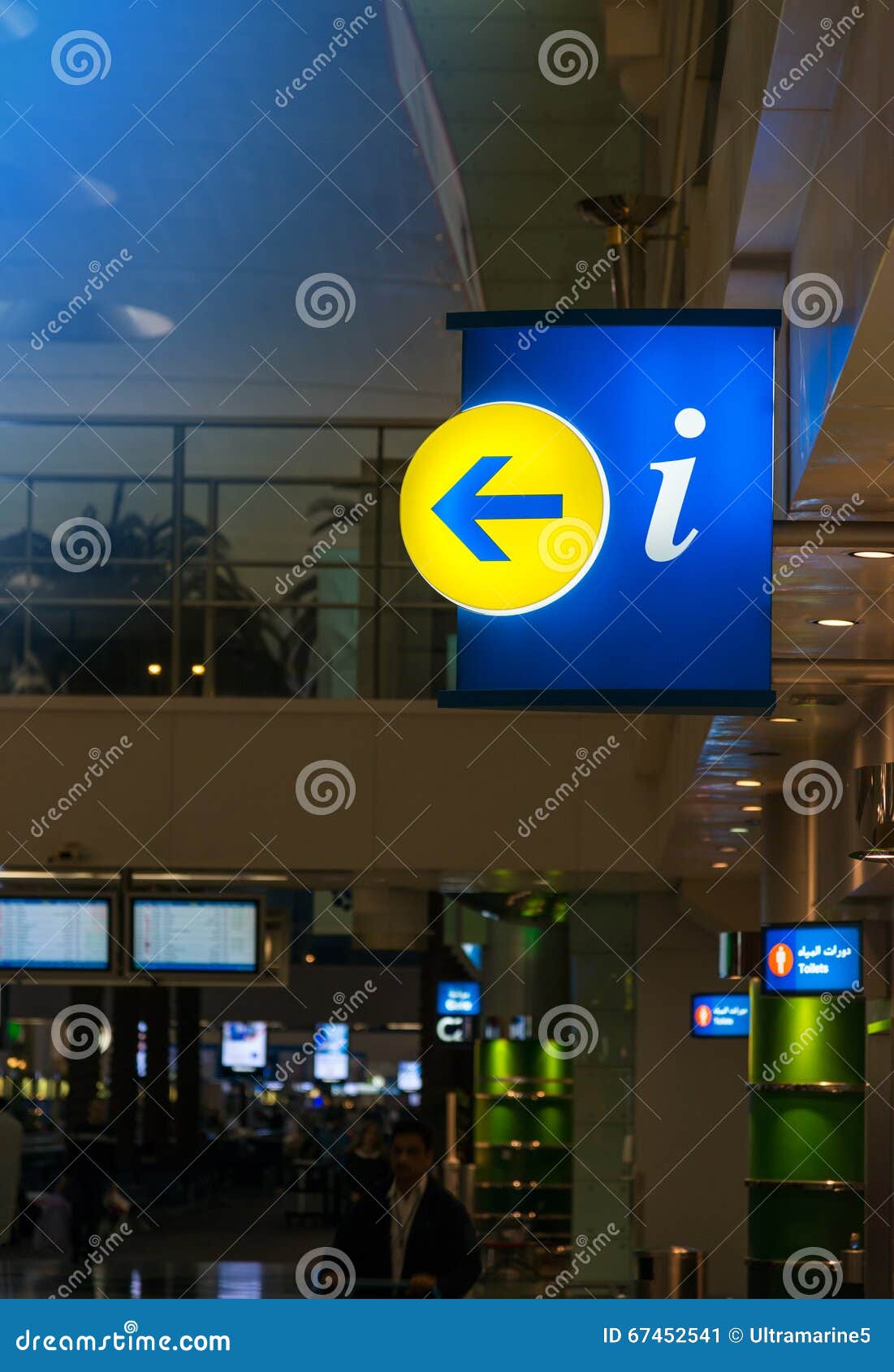 Information Sign at Airport Stock Image - Image of station, passenger ...