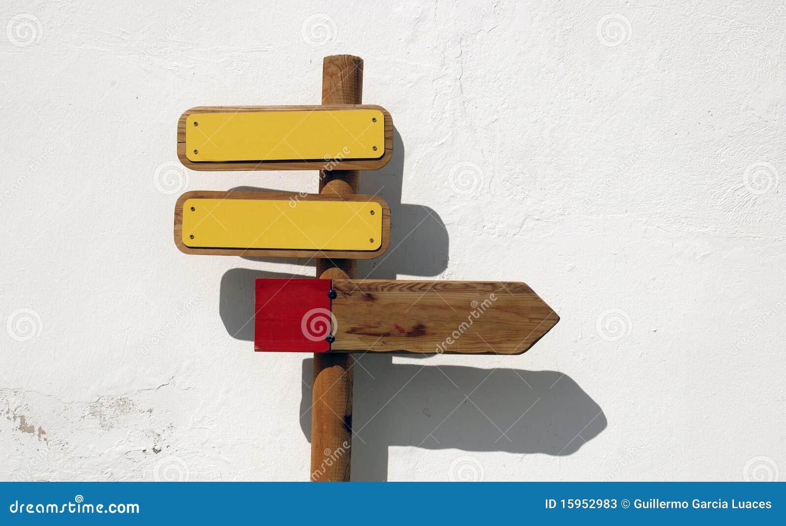 Information Sign and Arrow Wood Stock Image - Image of directional ...