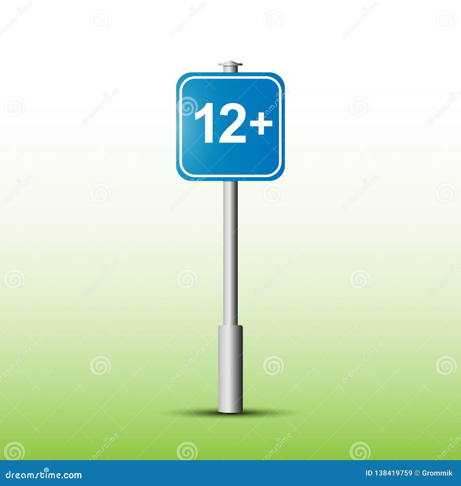 Sign with the Designation of Age Limit 12 Stock Vector - Illustration ...