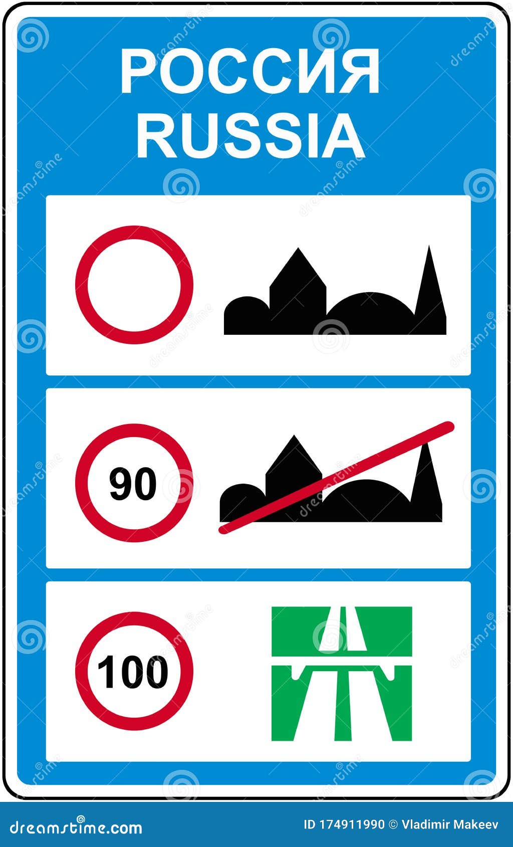 Information Sign `General Maximum Speed Limits`. Russia Stock ... Information Sign `General Maximum Speed Limits`. Russia Stock ...