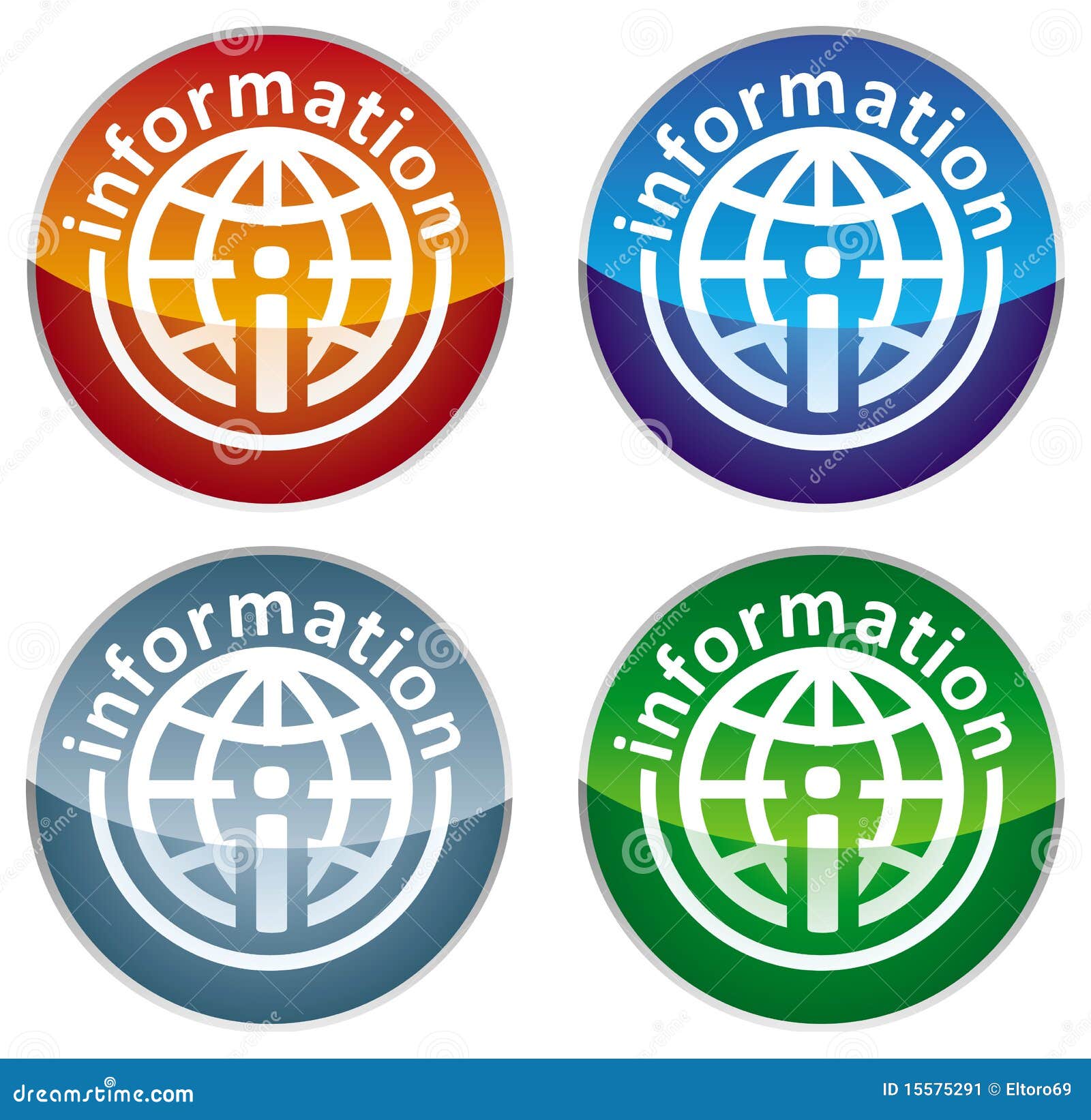 Information Sign with Globe Stock Vector - Illustration of direction ...