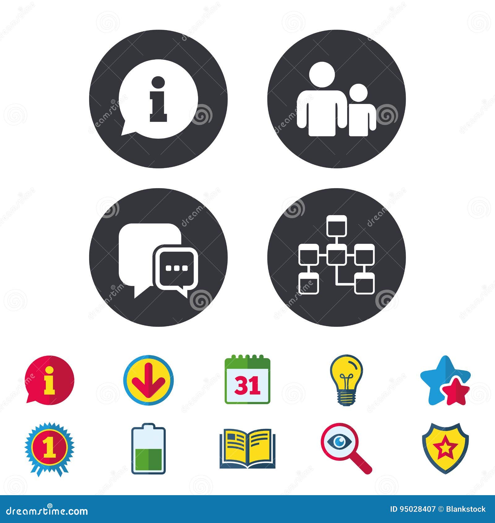 Information Sign and Group. Communication Icons. Stock Vector ...