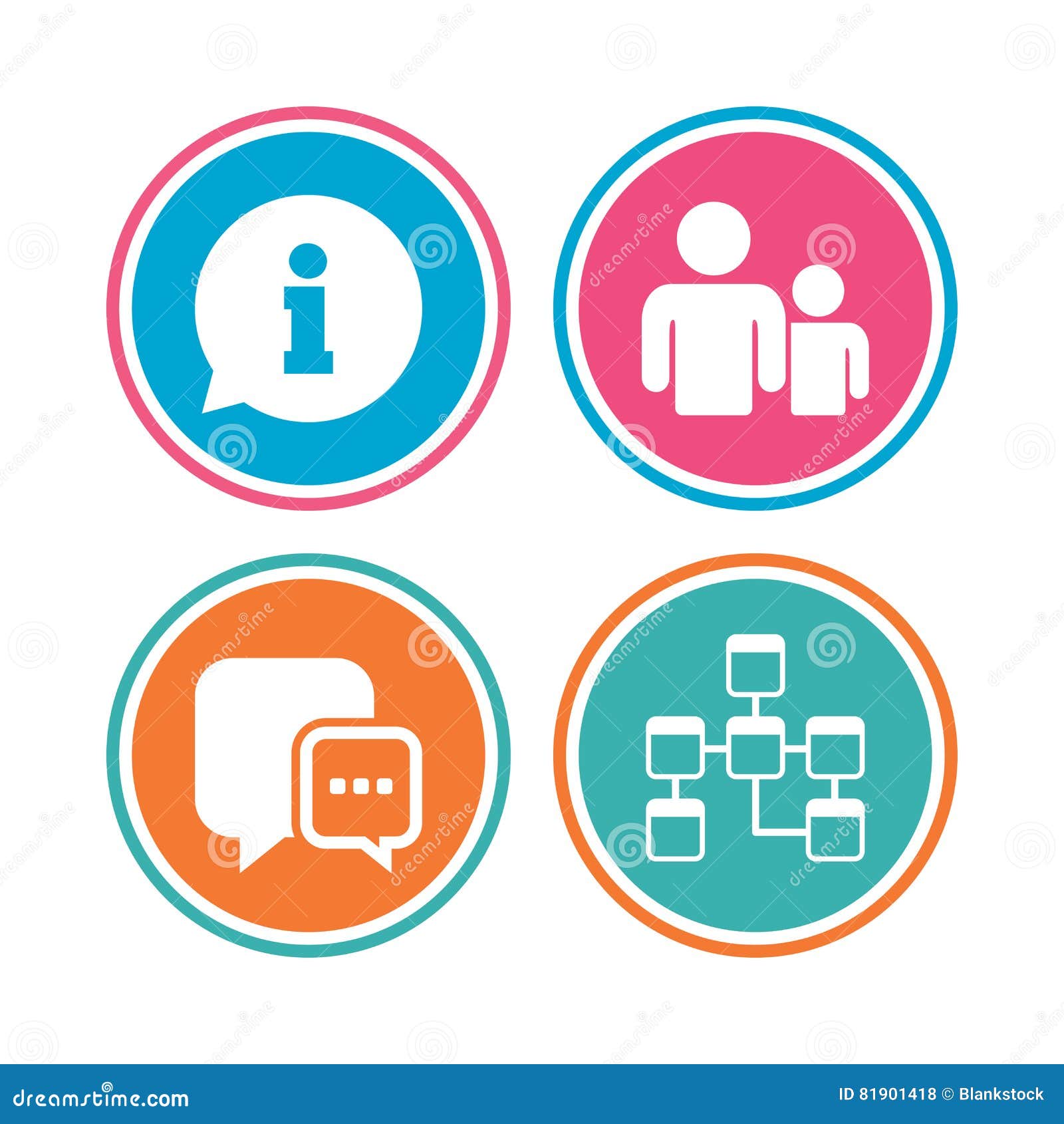 Information Sign and Group. Communication Icons. Stock Vector ...