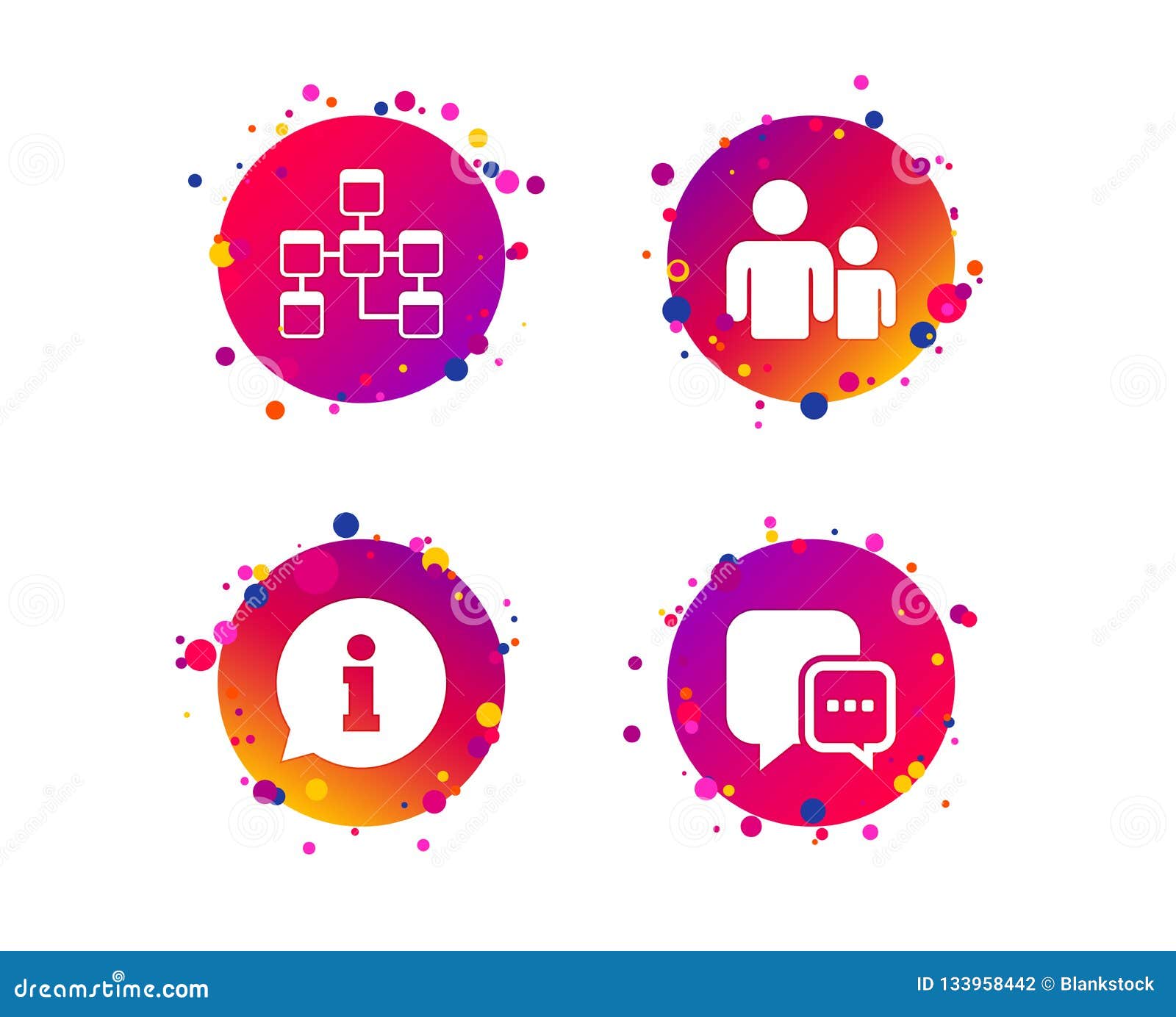 Information Sign and Group. Communication Icons. Vector Stock Vector ...