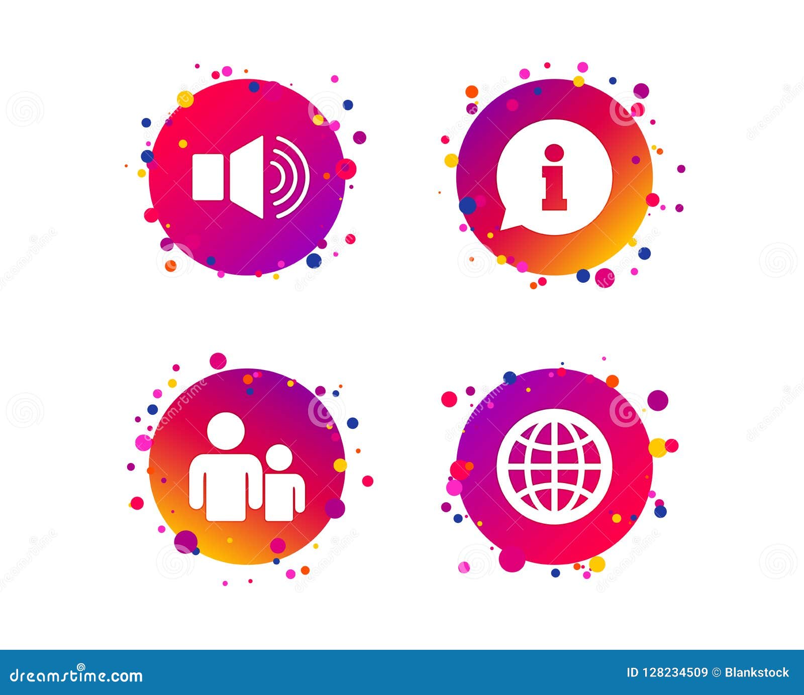 Information Sign and Group. Communication Icons. Vector Stock Vector ...