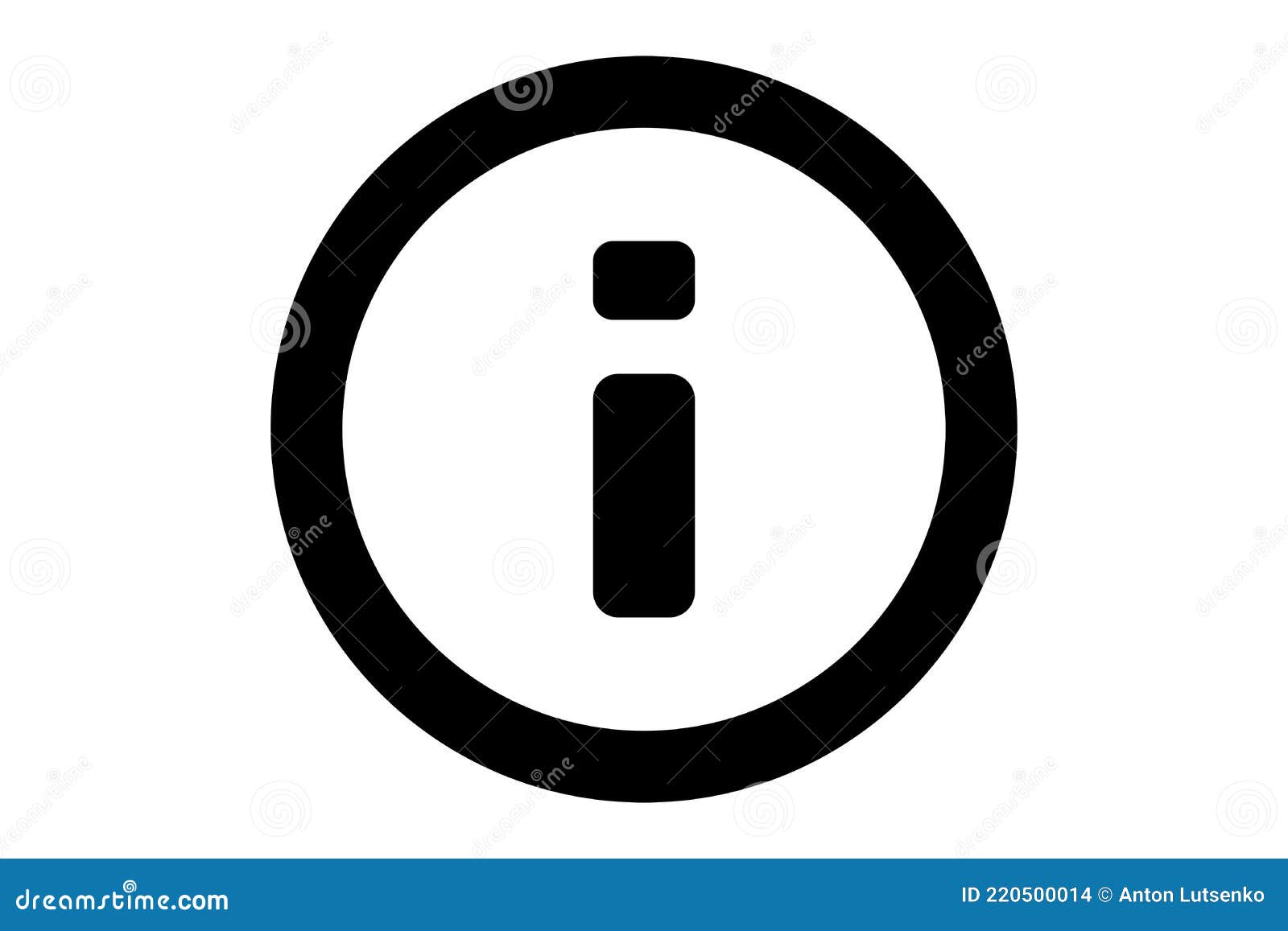 Information Sign Icon in Black Color Isolated on White Stock Vector ...