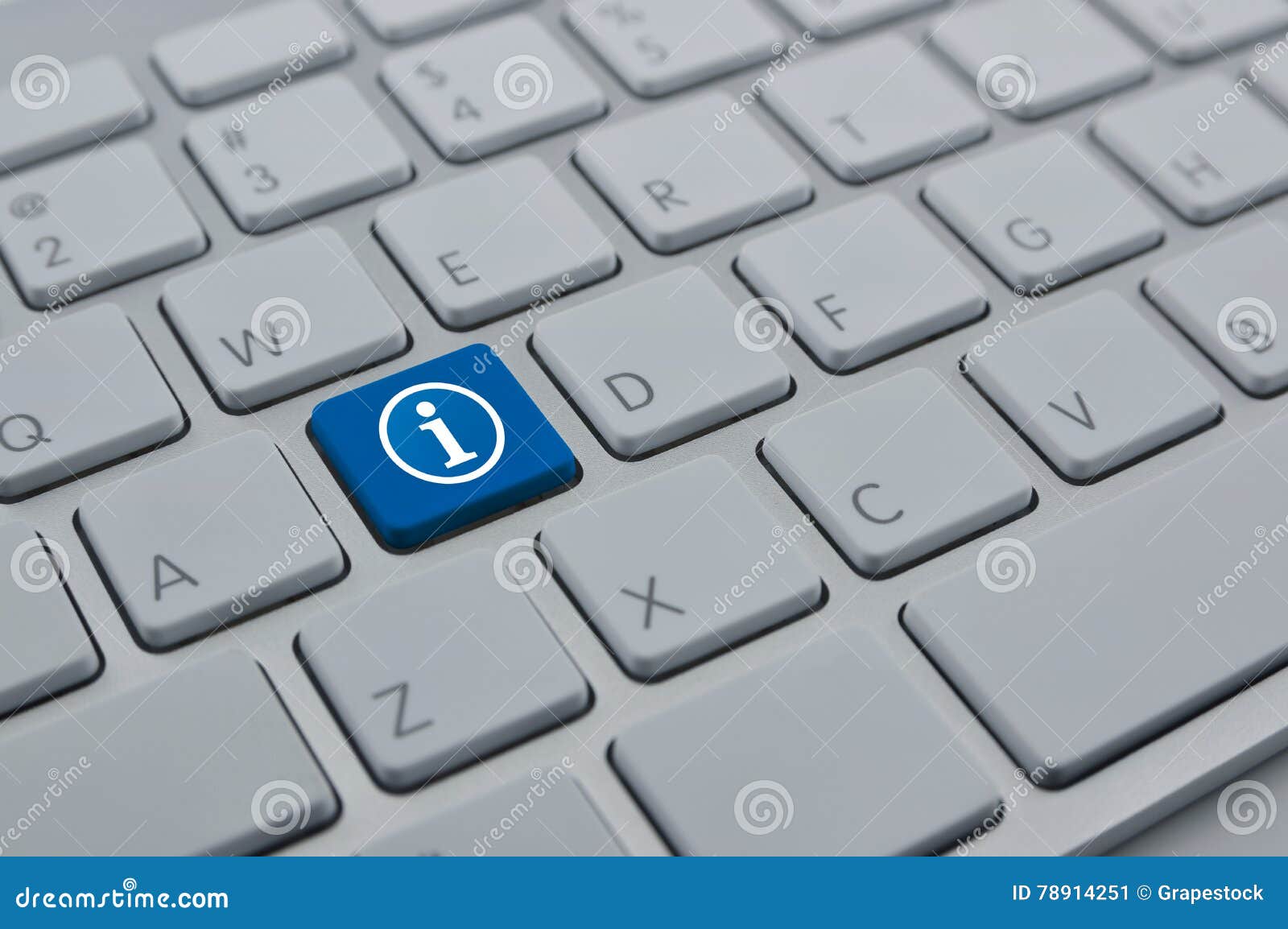 Information Sign Icon on Modern Keyboard Button Stock Image - Image of ...