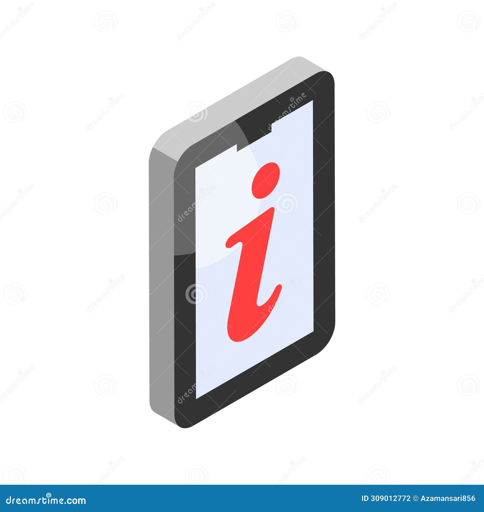 Information Sign Inside Mobile Screen Showing Mobile Information Vector ...