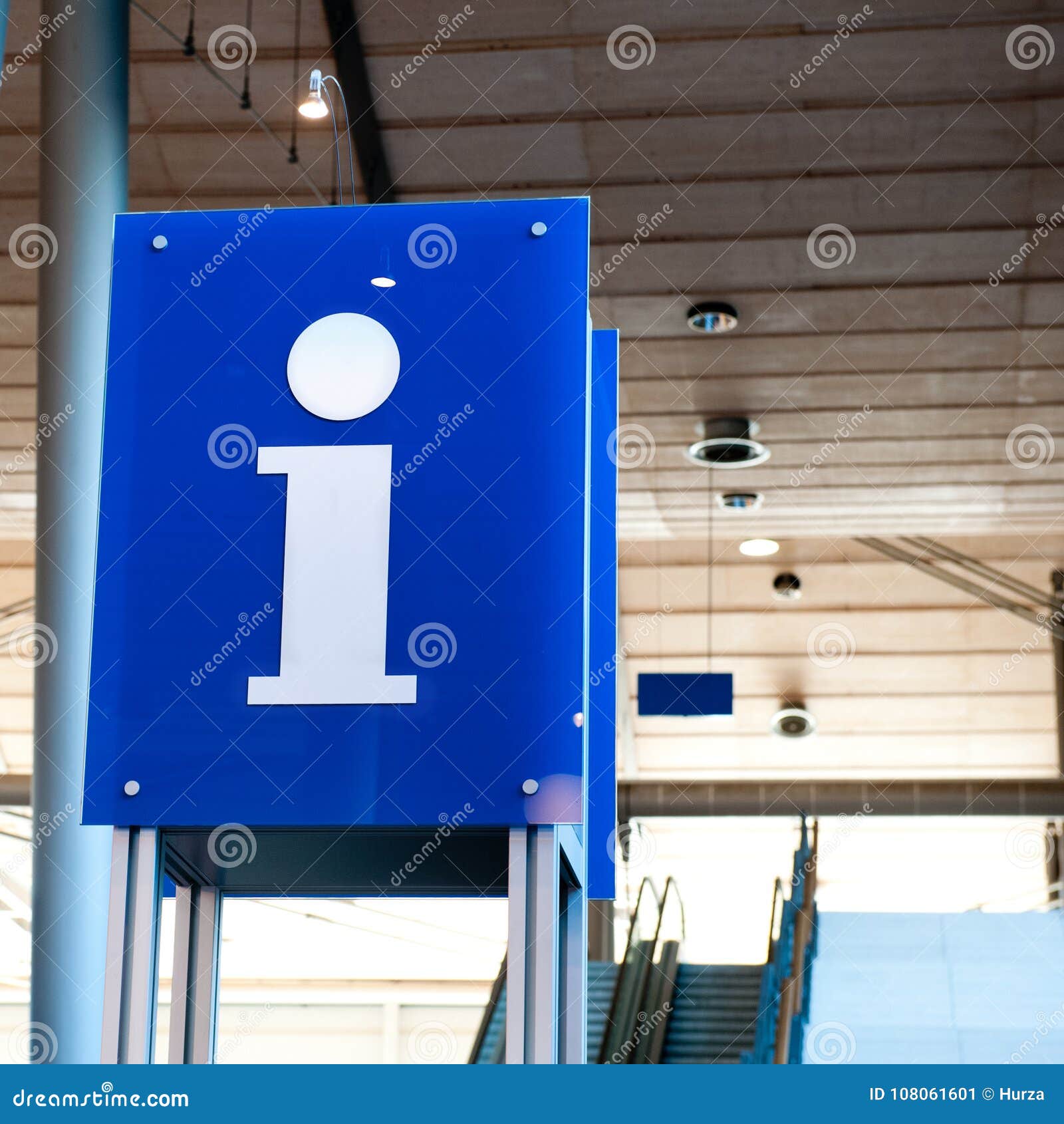 Information sign stock image. Image of desk, sign, hall - 108061601