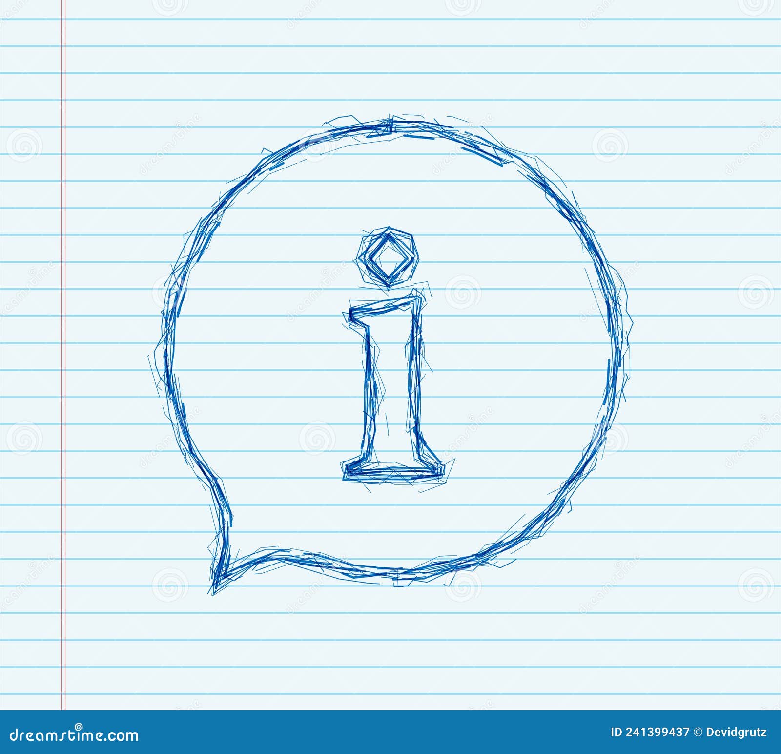 Information Sign Sketch Icon. Info Speech Bubble. Vector Illustration ...