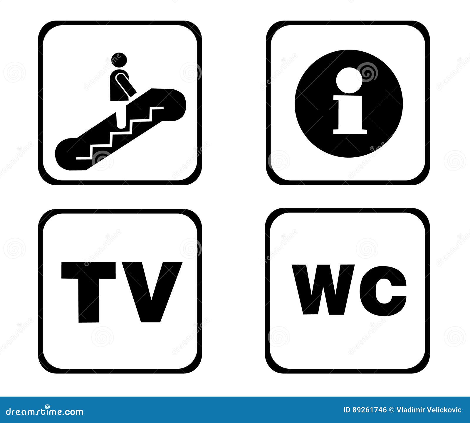 Information signs stock vector. Illustration of icons - 89261746