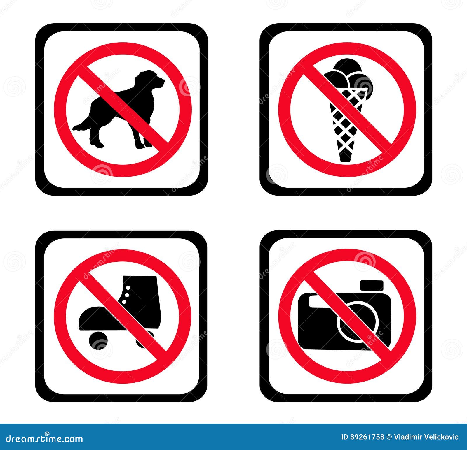 Information signs stock vector. Illustration of objects - 89261758